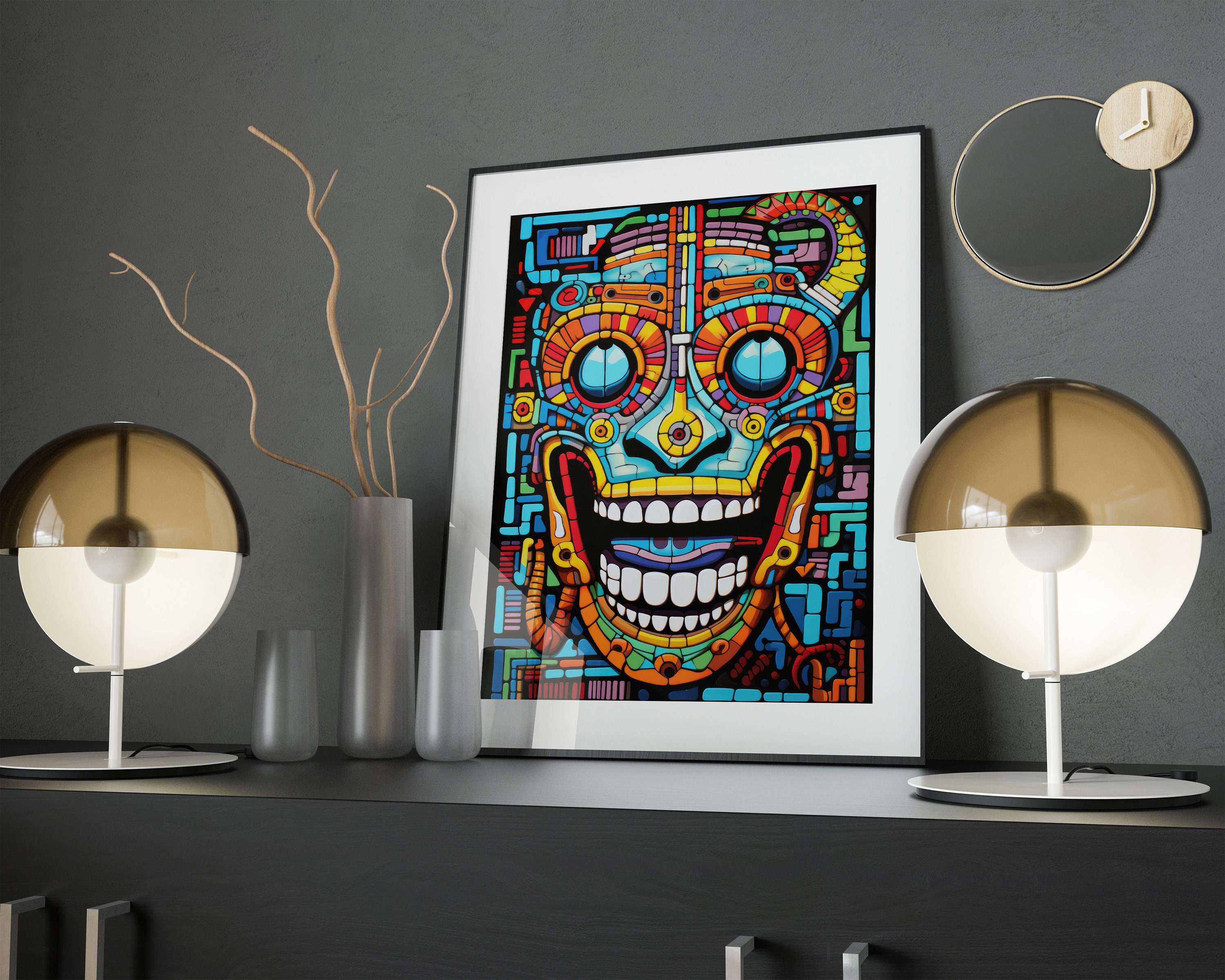 Surreal Anunnaki Portrait Print, Instant Download, Printable Wall Art ...
