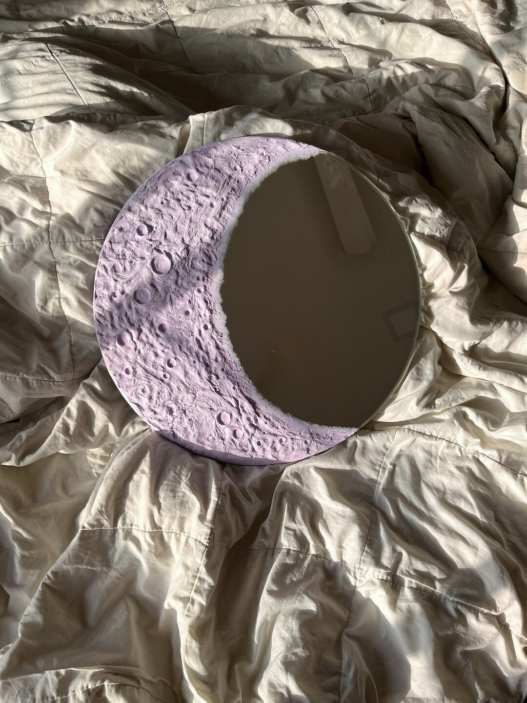 Handmade Moon Mirror Lilac Crescent Moon Mirror Wall Mirror - Etsy