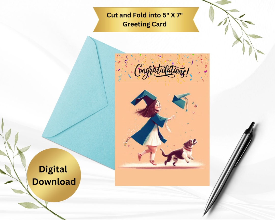 Printable Graduation Greeting Card - Etsy