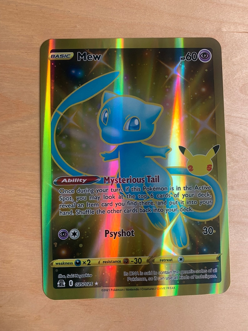 GIANT Pokemon Card VMAX VSTAR Mew - Etsy
