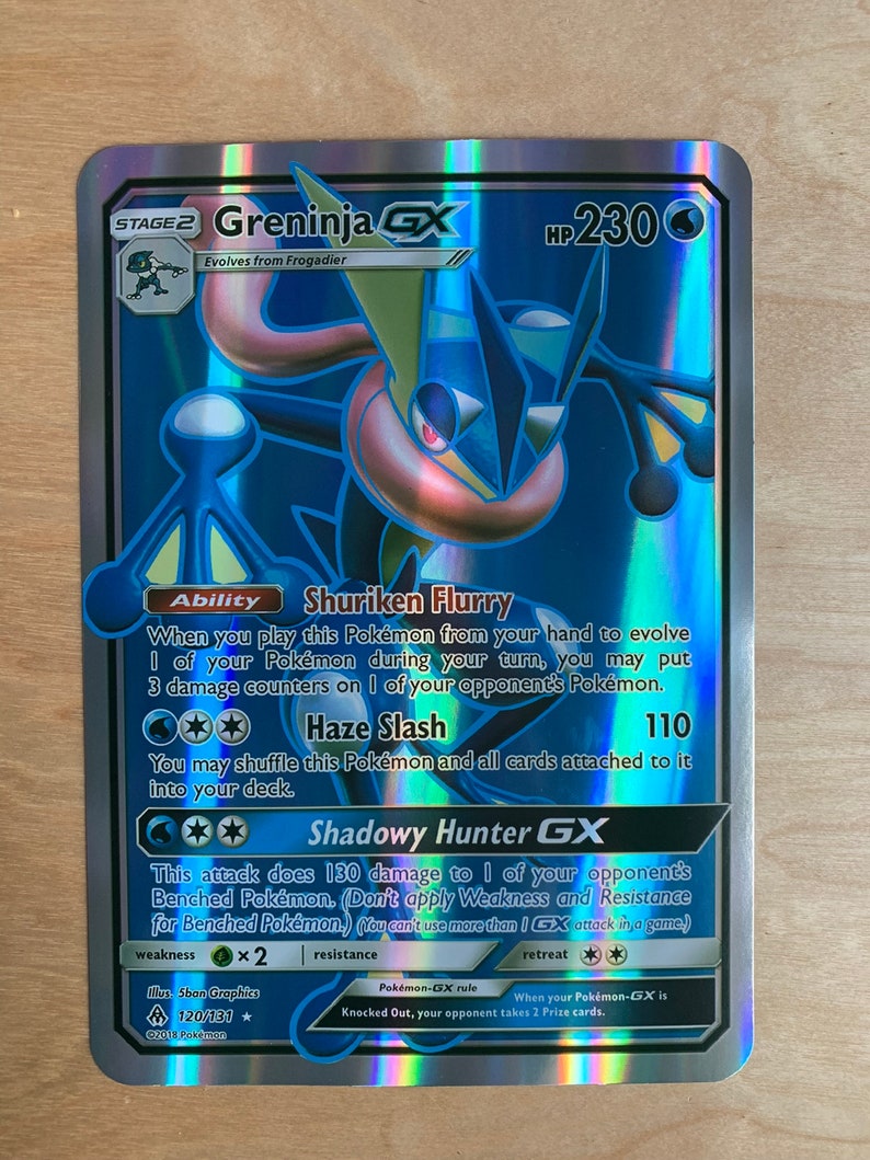GIANT Pokemon Card VSTAR Greninja GX - Etsy UK