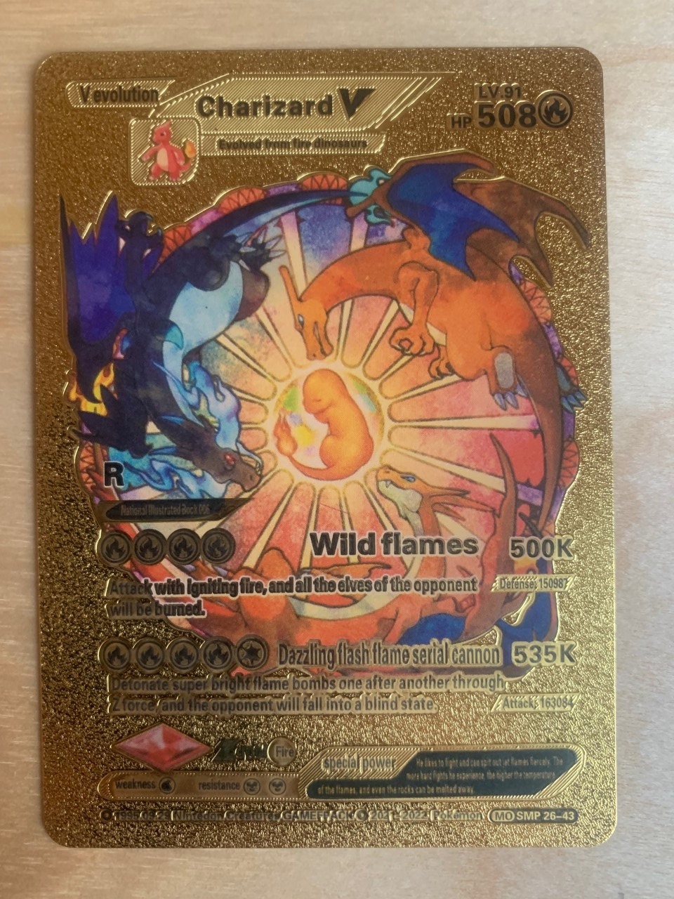 Pokemon Card Gold Foil Promo VMAX GX VSTAR Pikachu Charizard Zacian V ...