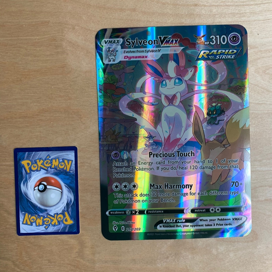 GIANT Pokemon Card Sylveon VMAX - Etsy UK