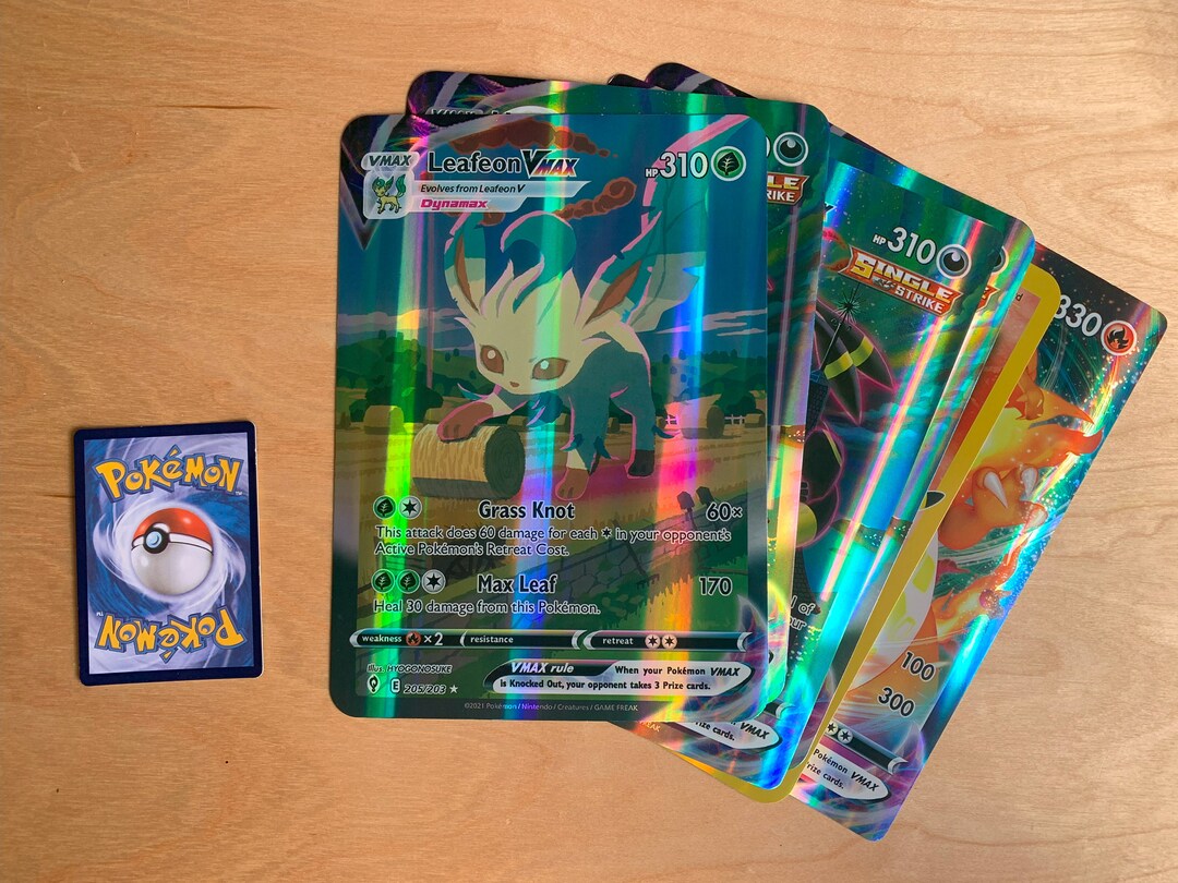 GIANT Pokemon Card Leafeon Vmax - Etsy