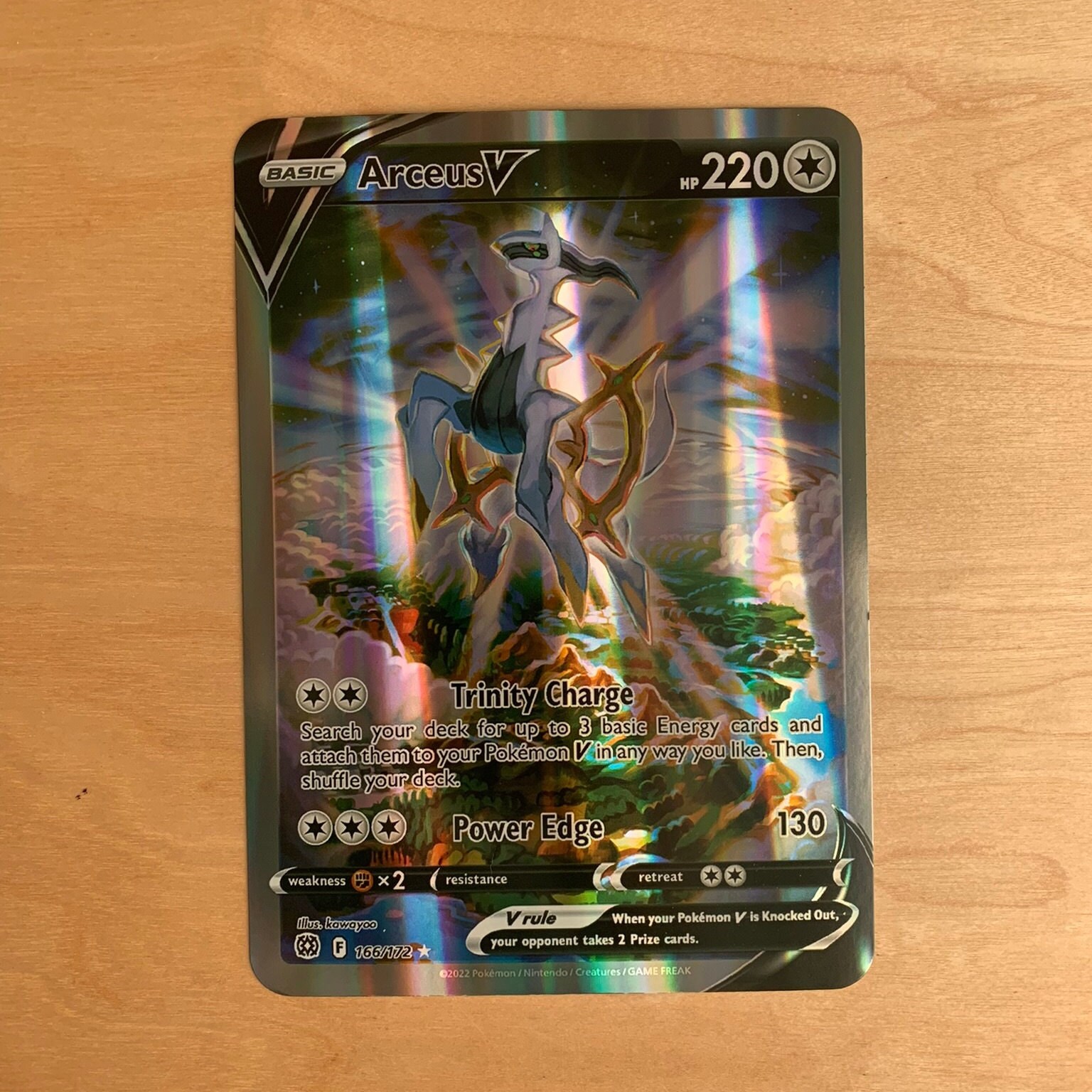 GIANT Pokemon Card Arceus V - Etsy UK
