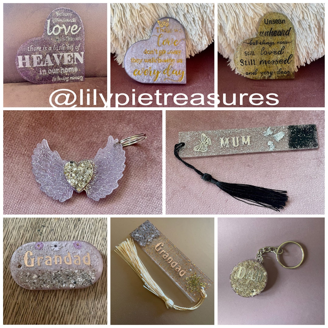 Beautiful Personalised Resin Cremation Memorial Keepsake Ashes Gift - Etsy