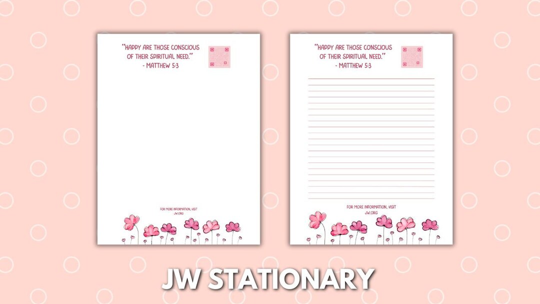 JW Letter Writing Stationary Template (lined and Unlined) (jw Ministry ...