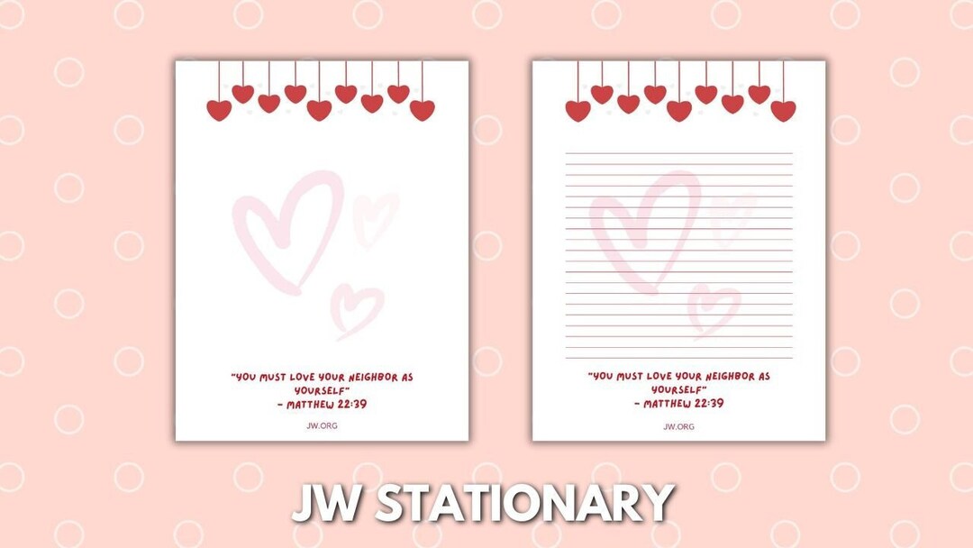 JW Letter Writing Stationary Template (lined and Unlined) (jw Ministry ...