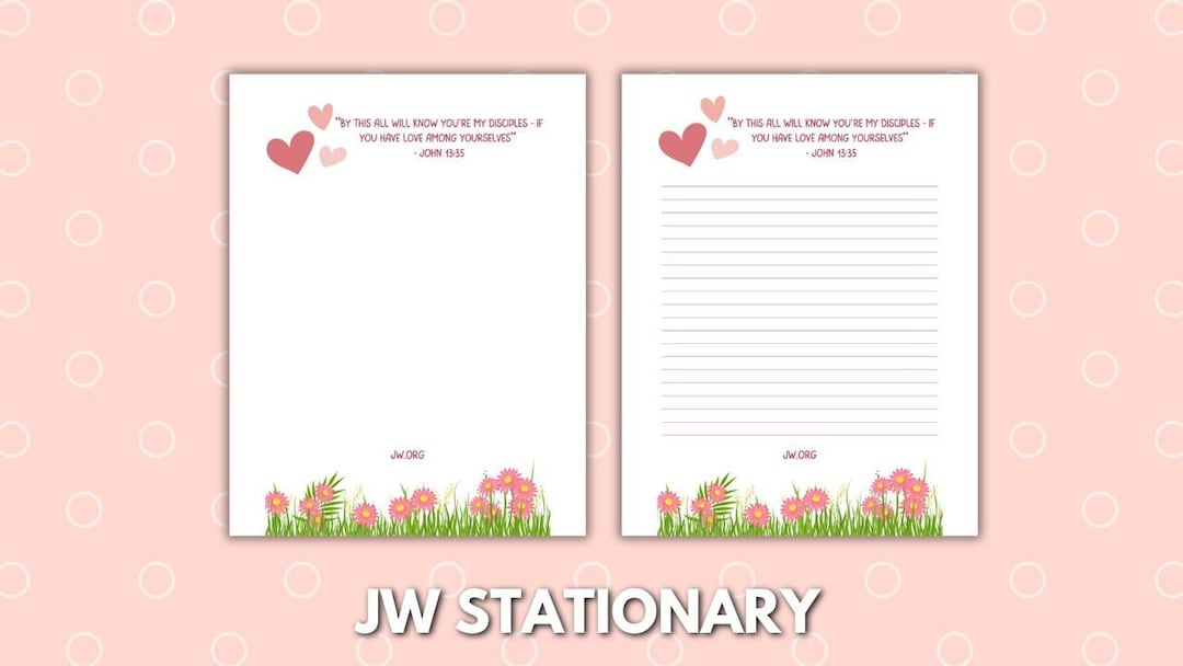 JW Letter Writing Stationary Template (lined and Unlined) (jw Ministry ...