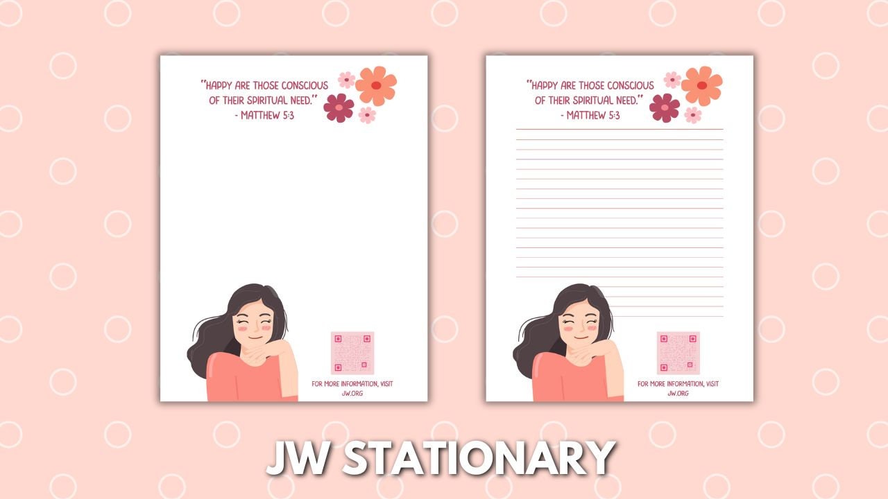 JW Letter Writing Stationary Template (lined and Unlined) (jw Ministry ...