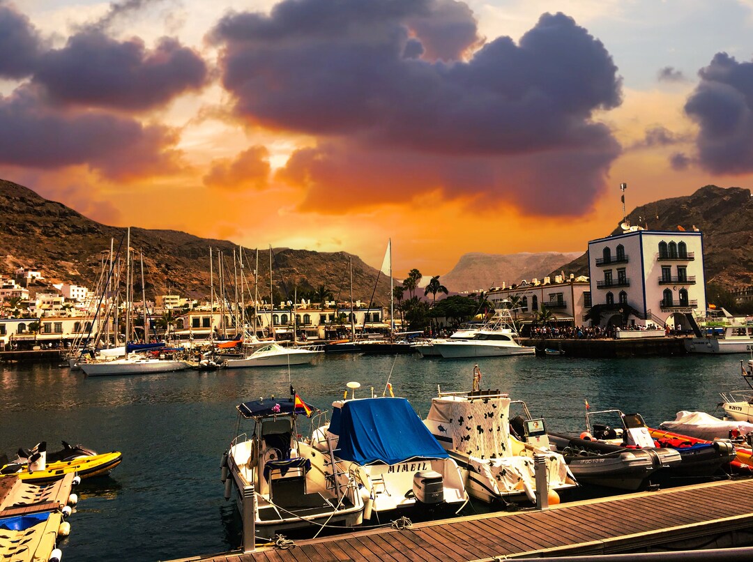 Seaside Docks and Boats With Stunning Sunset - Etsy