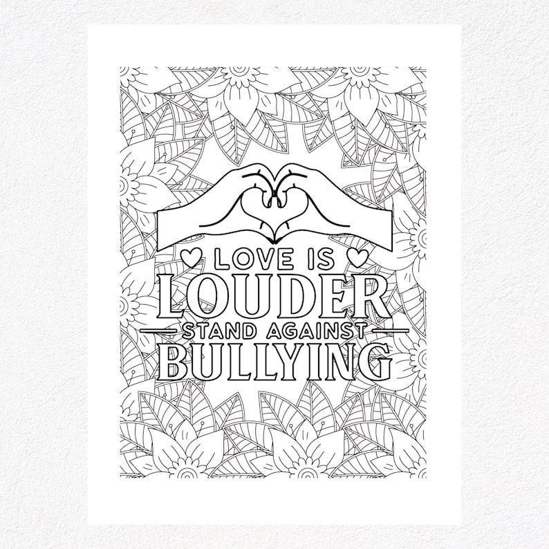 20 Stop Bullying Coloring Pages | Anti Bullying Quotes | Kids Colouring ...