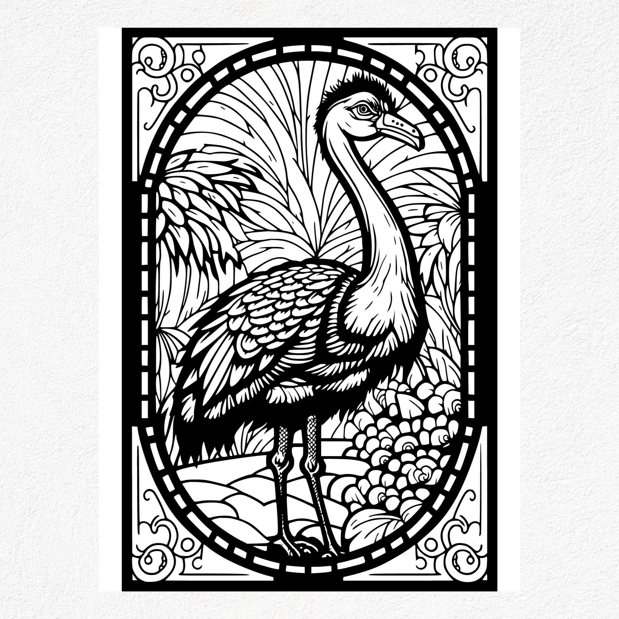 36 Ostrich Coloring Pages Printable Ostrich Coloring Sheets - Etsy