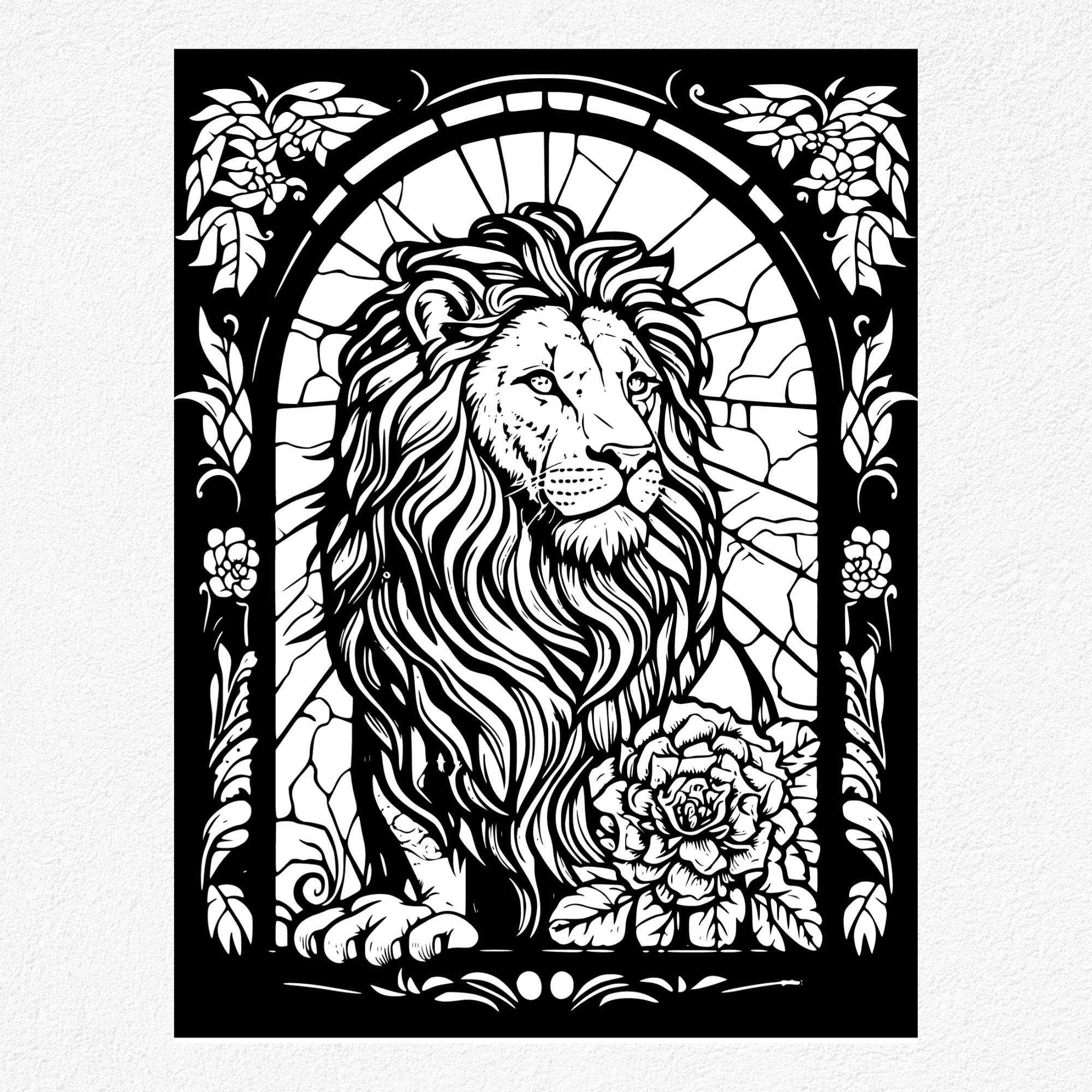 Lion Coloring Pages Set of 22 for Adults and Teens Printable - Etsy