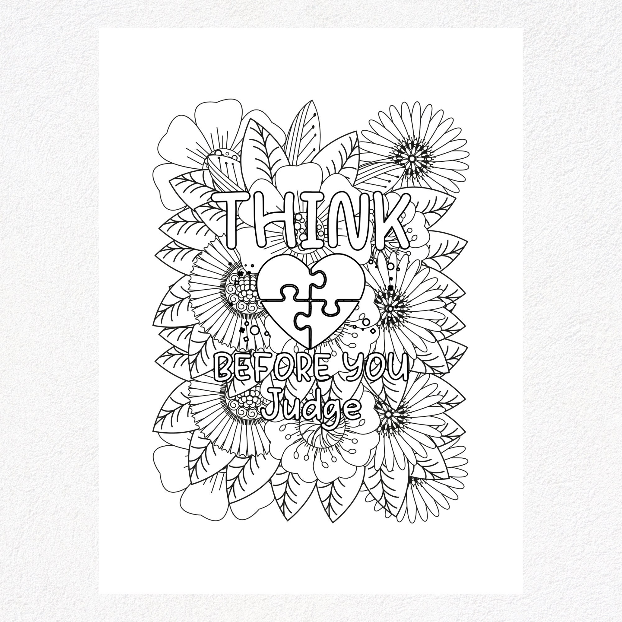 40 Autism Awareness Coloring Pages | Coloring Activity | Motivational ...