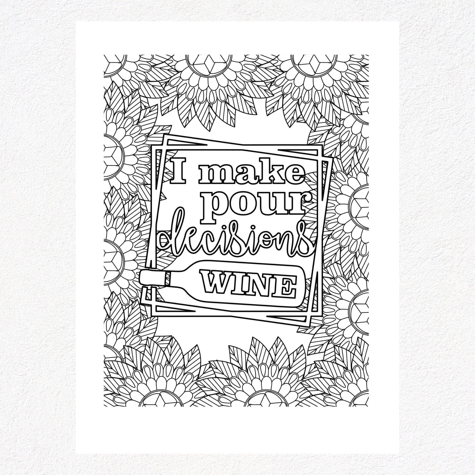 20 Printable Wine Lover Coloring Pages Gift for Wine - Etsy