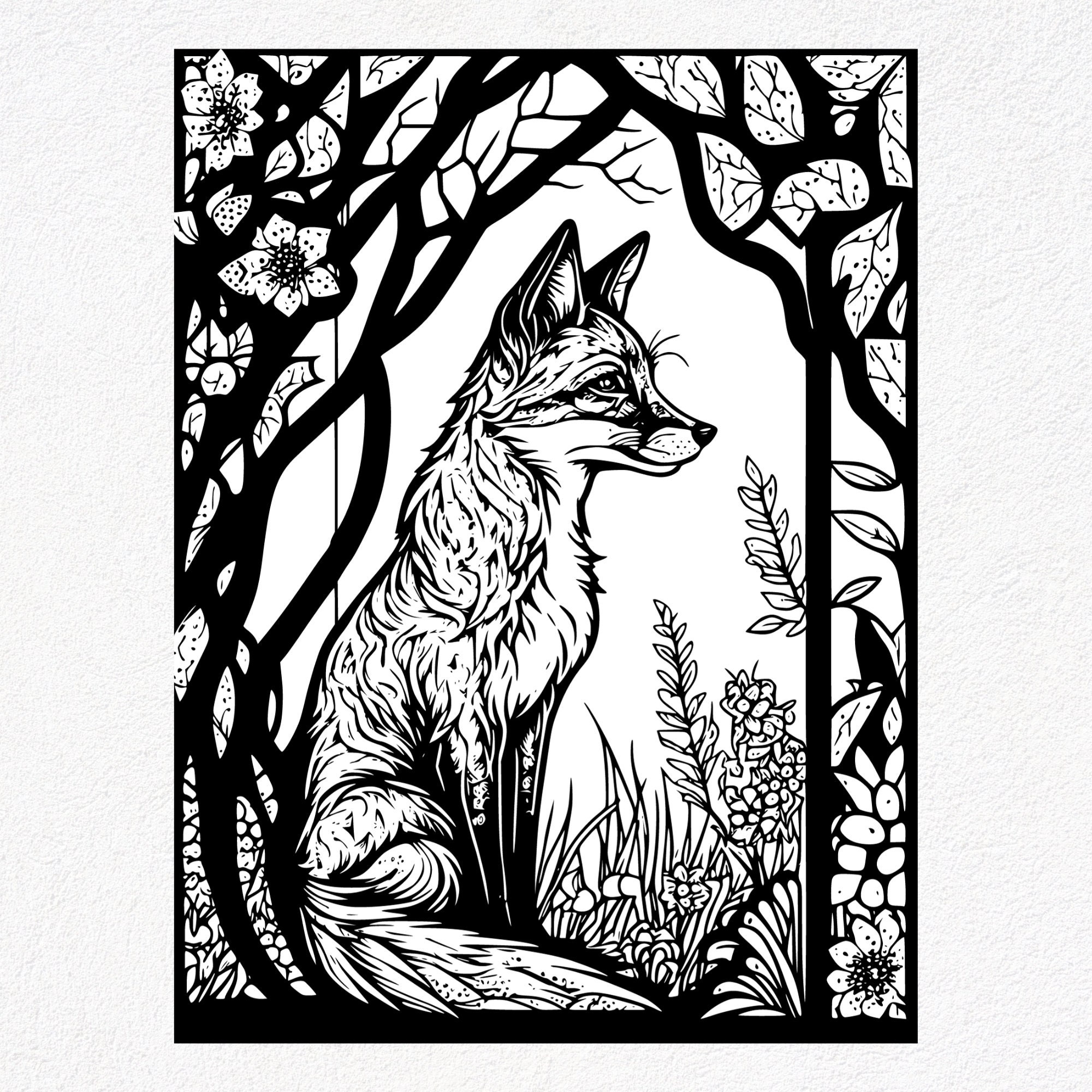 32 Fox Coloring Pages, Instant Download, Woodland Animals Coloring ...