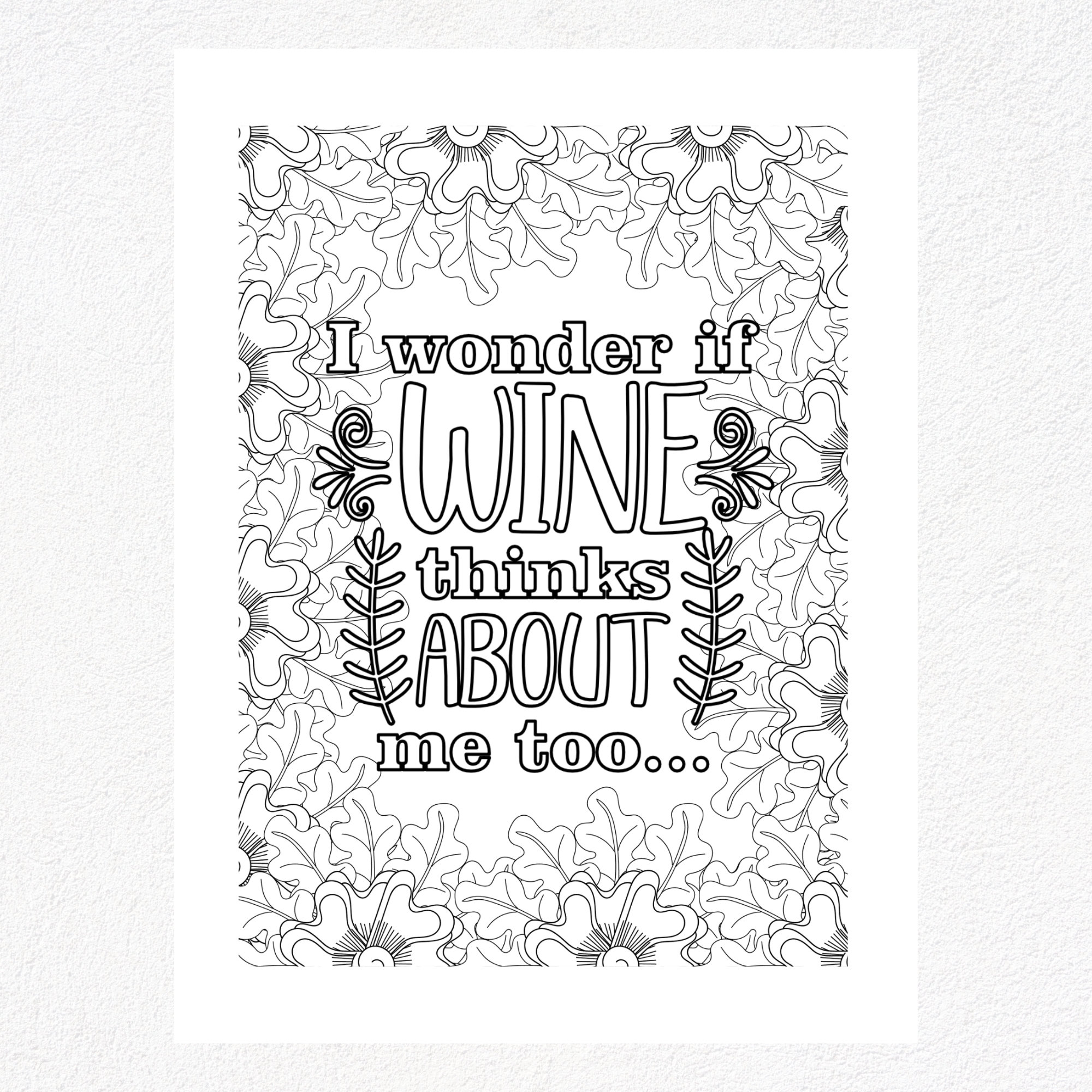 20 Printable Wine Lover Coloring Pages Gift for Wine - Etsy