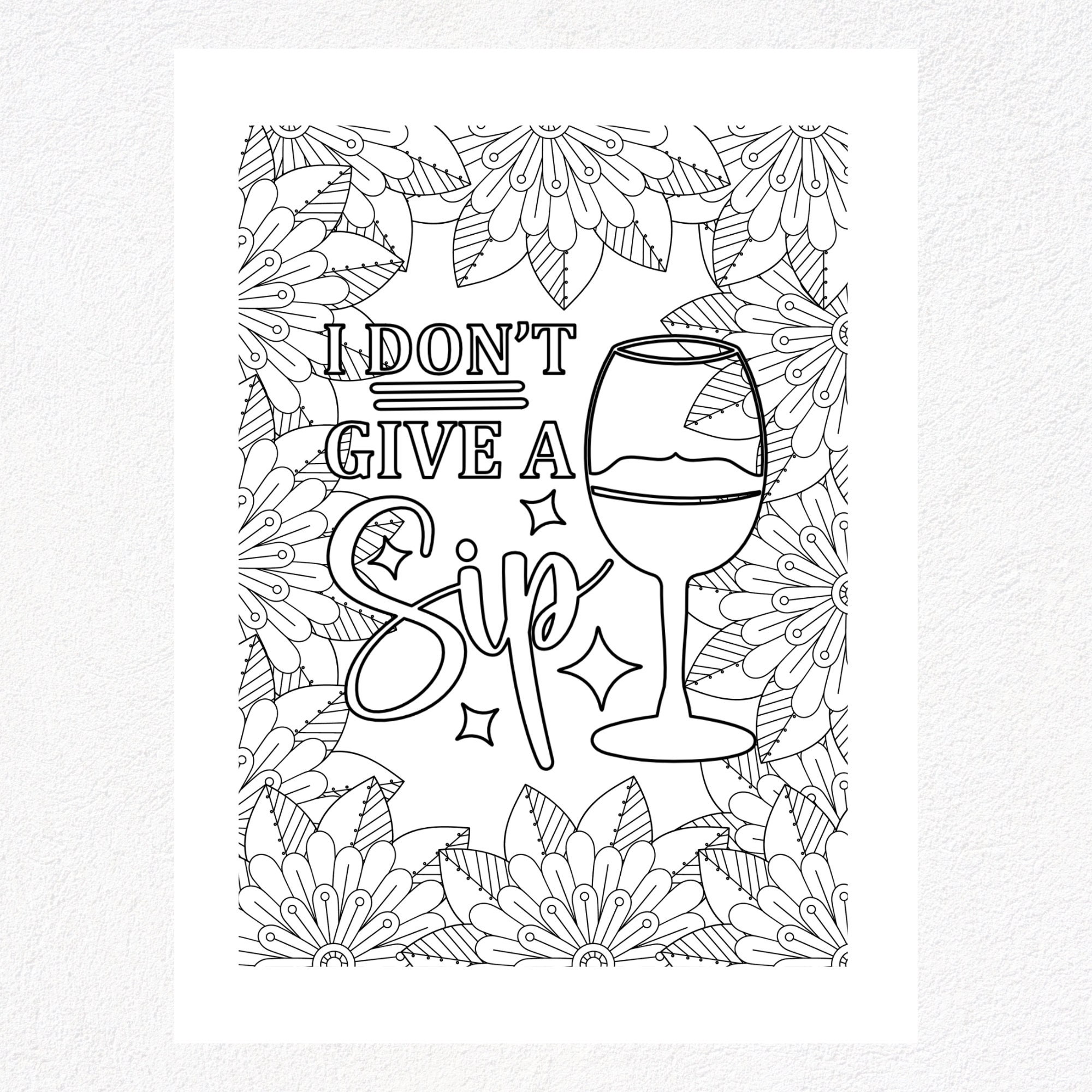20 Printable Wine Lover Coloring Pages Gift for Wine - Etsy