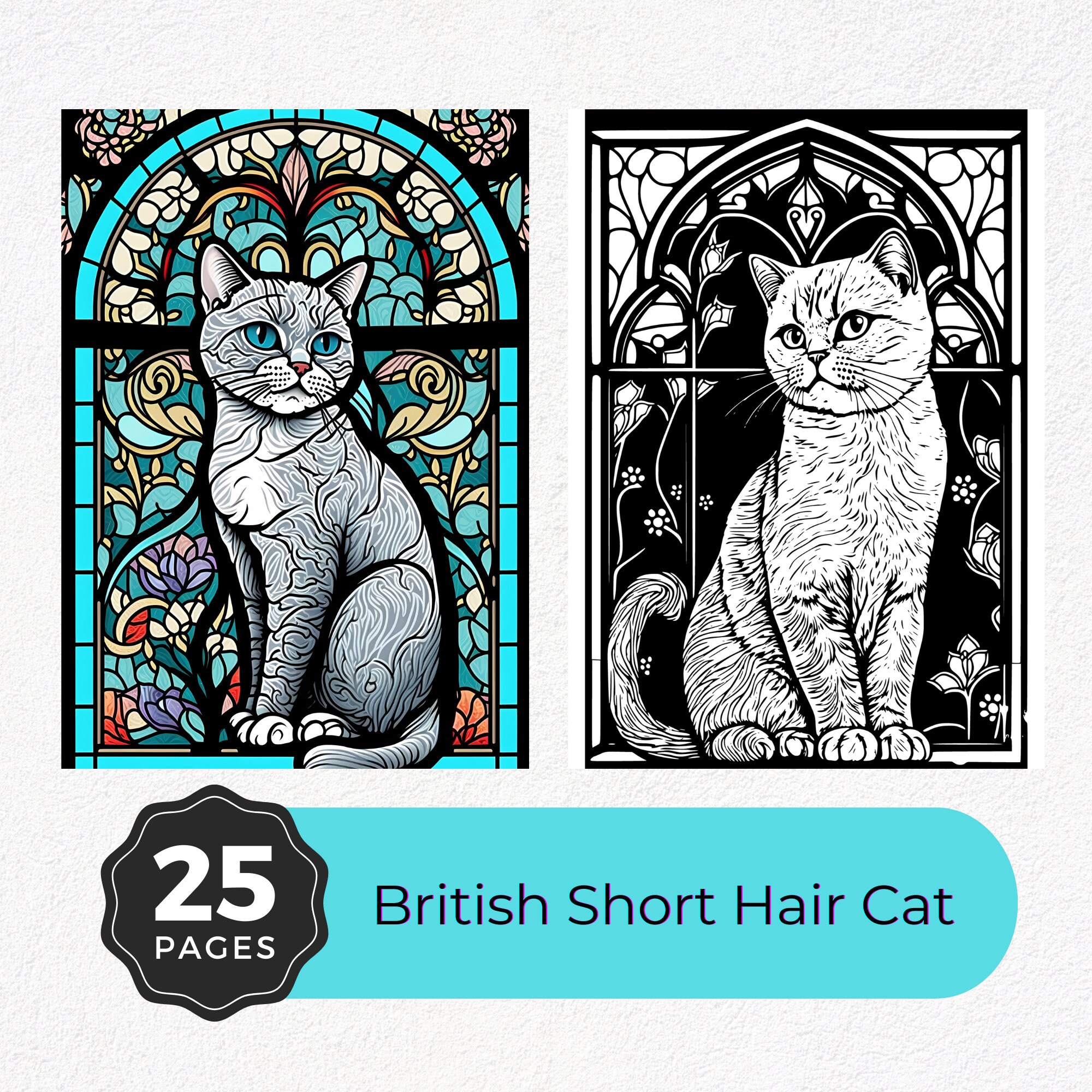 Printable Coloring Pages for Cat Enthusiasts British Shorthair Cats: 25 ...