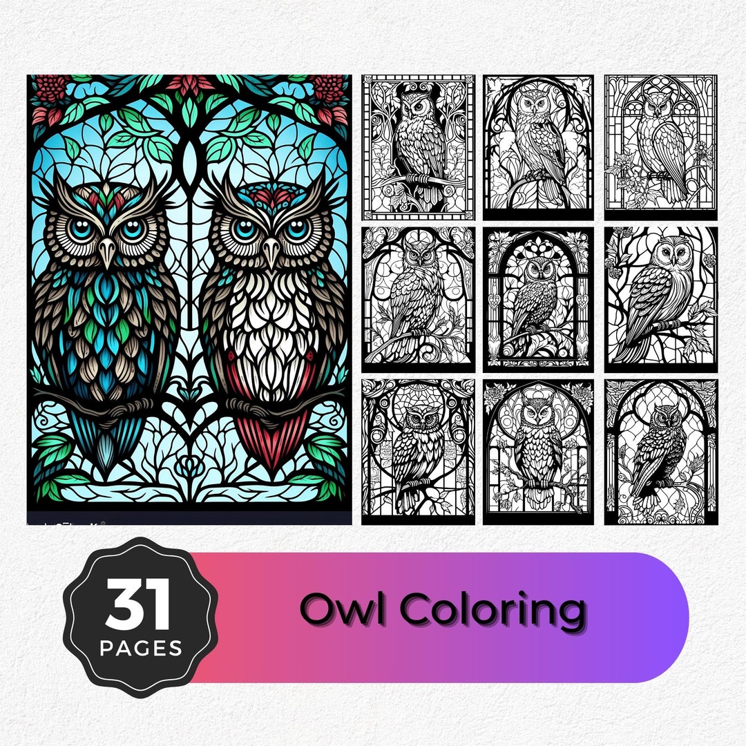31 Owls Coloring Pages - Intricate Designs for Relaxation and ...