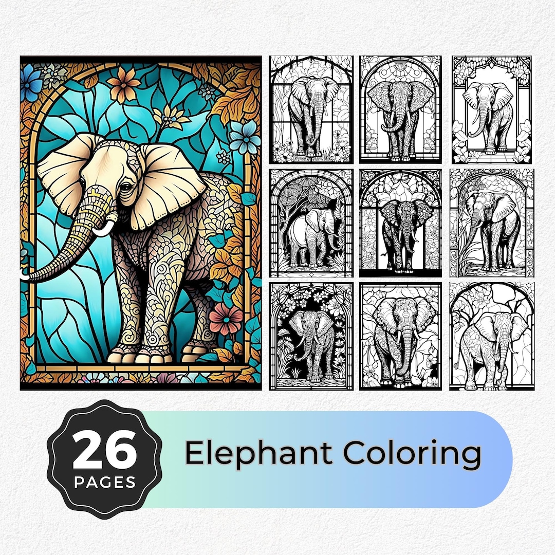 26 Elephant Coloring Pages, Jungle Animals Coloring Sheets, Safari ...