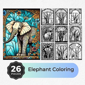 26 Elephant Coloring Pages, Jungle Animals Coloring Sheets, Safari ...