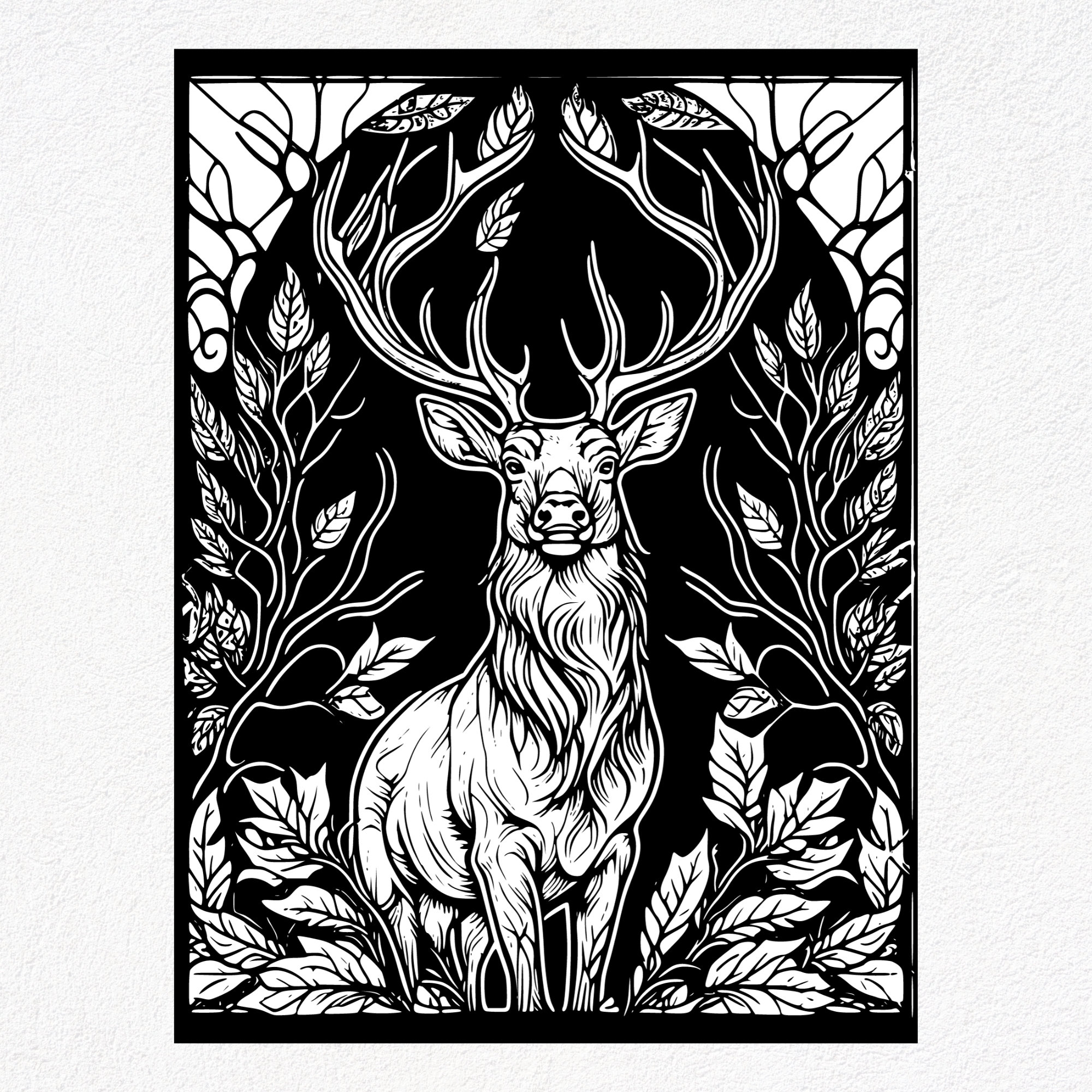 33 Stag Coloring Pages for Adults & Teens, Printable Deer Art, Wildlife ...