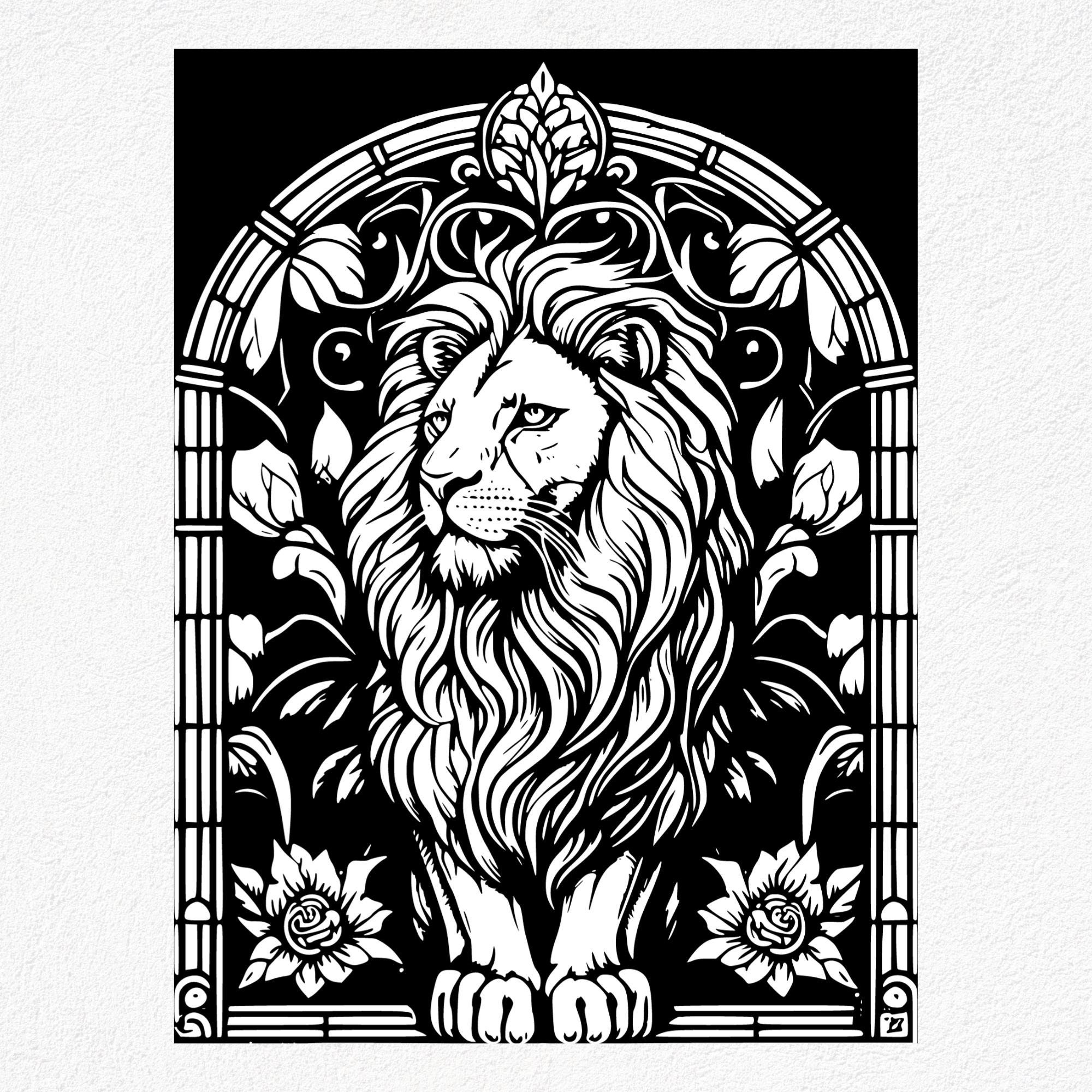 Lion Coloring Pages Set of 22 for Adults and Teens Printable - Etsy