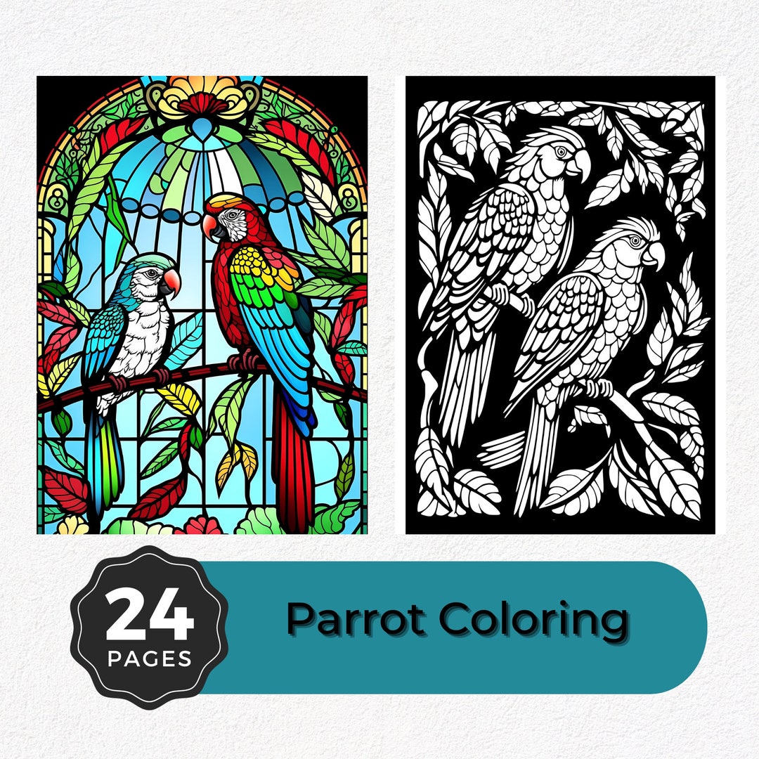 24 Parrot Coloring Pages - Tropical Bird Art for Relaxation and ...