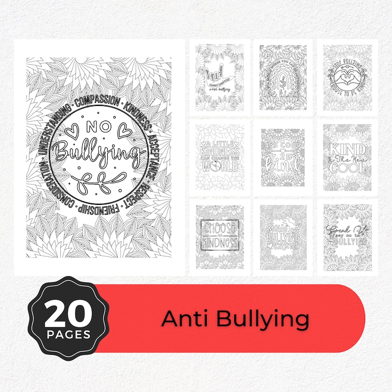 Bullying Coloring Pages - Etsy