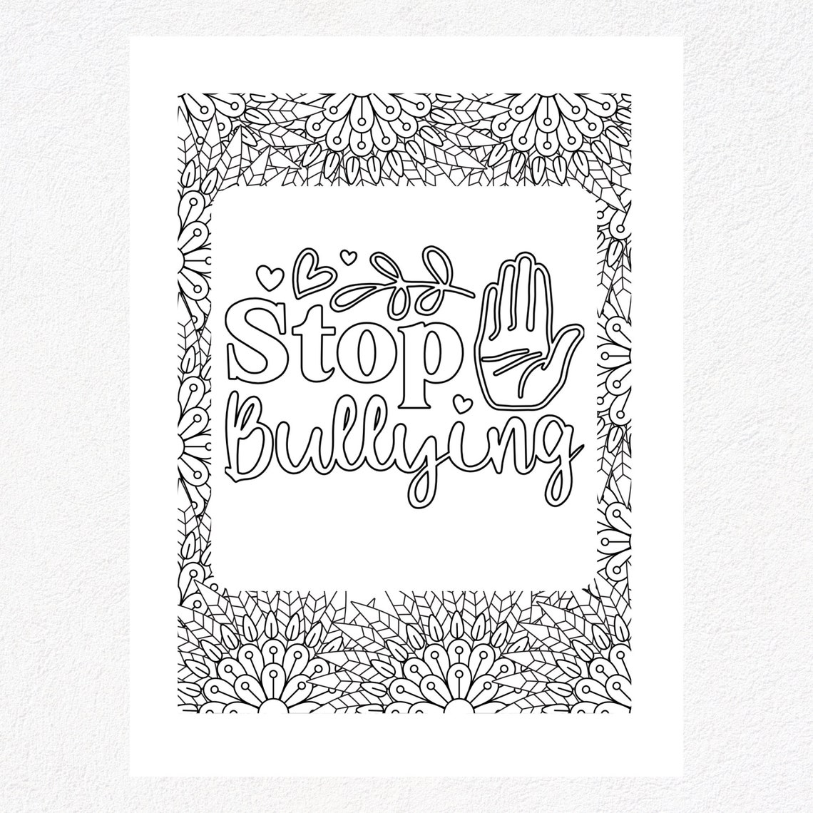 Stop Bullying Coloring Pages: Anti-bullying Activity (PDF) - Etsy