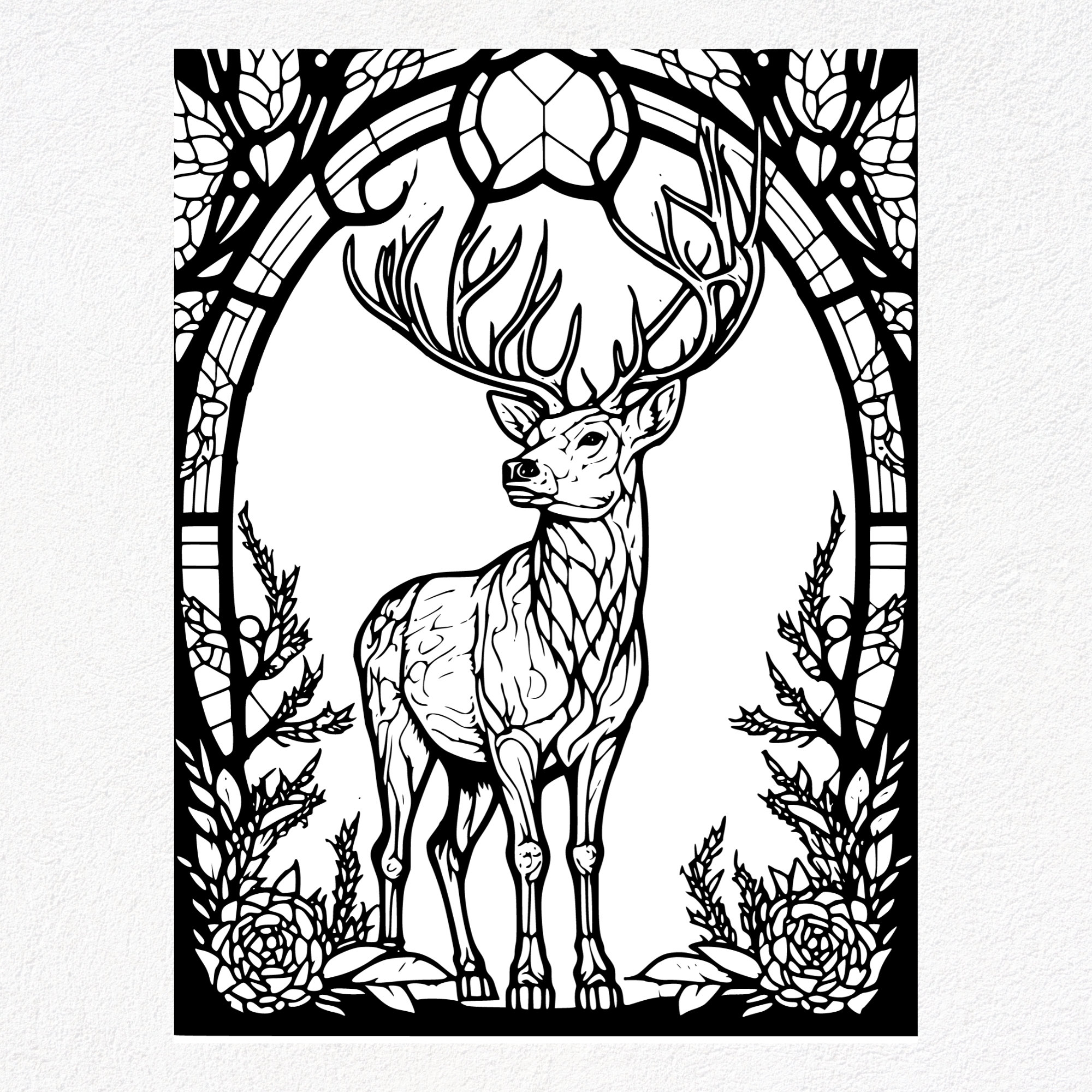 33 Stag Coloring Pages for Adults & Teens, Printable Deer Art, Wildlife ...