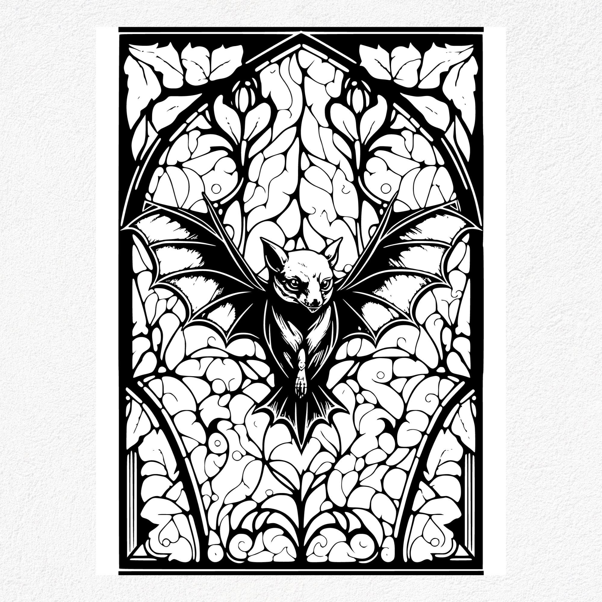 Bats Coloring Sheets Set 34 Unique Designs for Creative Fun - Etsy
