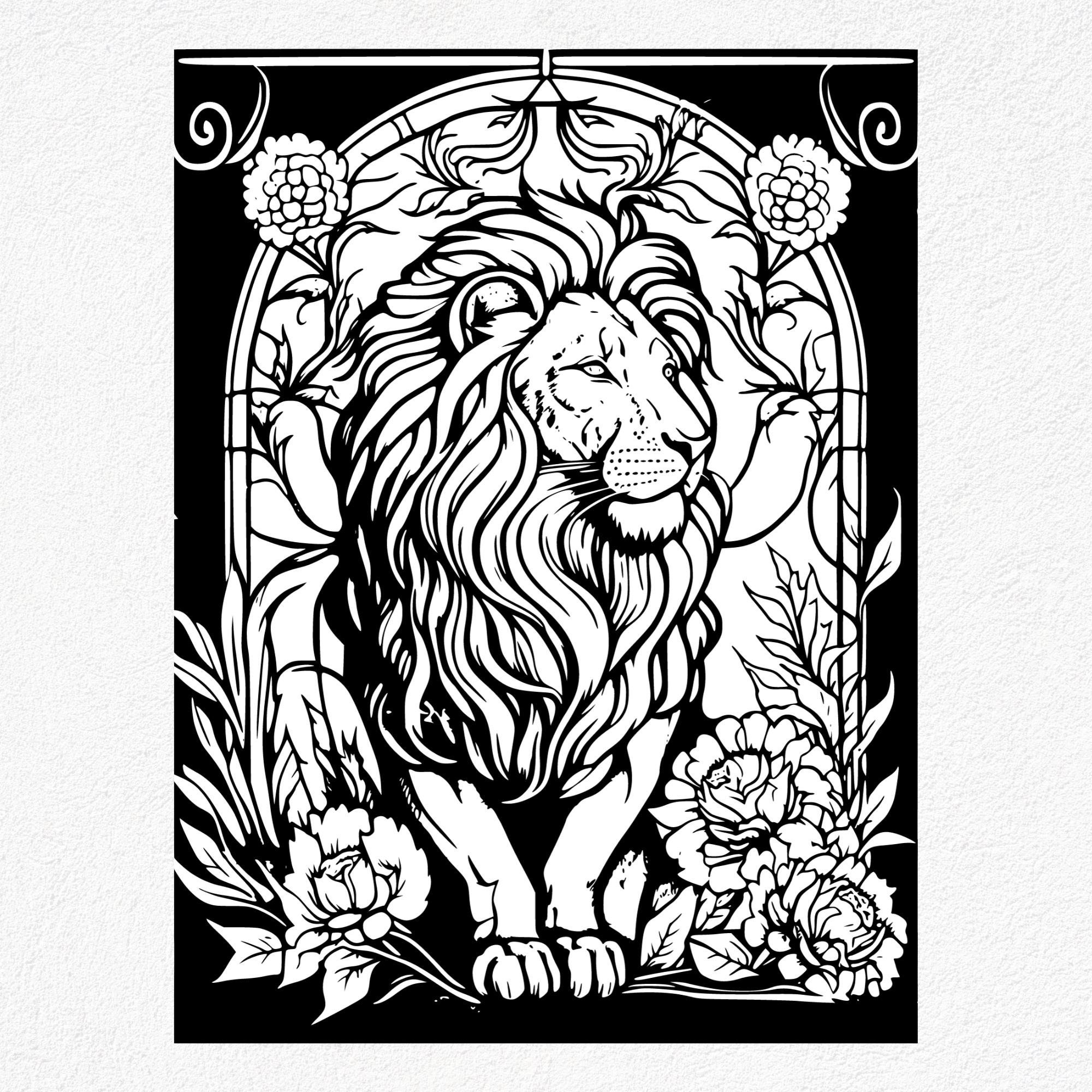 Lion Coloring Pages Set of 22 for Adults and Teens Printable - Etsy