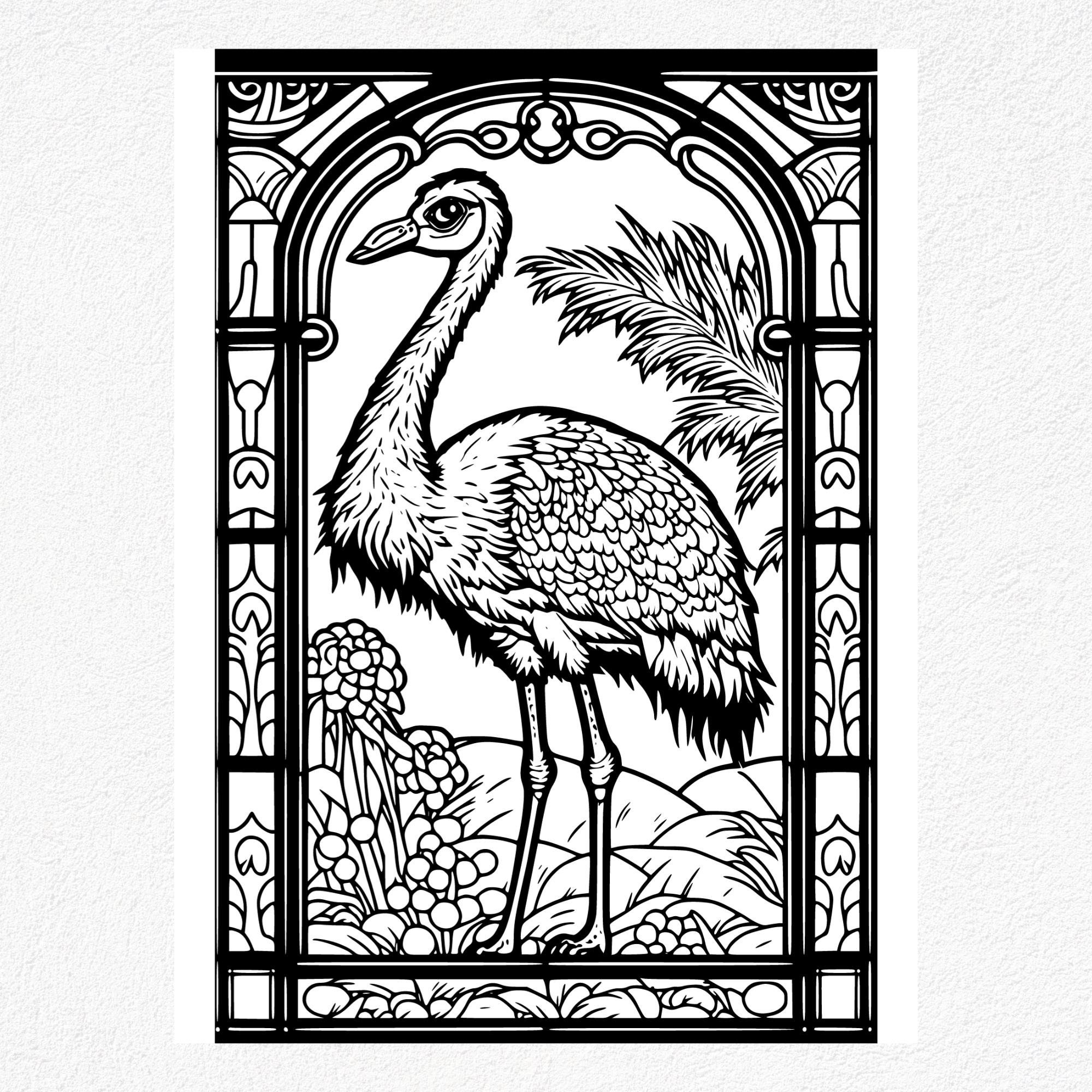 36 Ostrich Coloring Pages Printable Ostrich Coloring Sheets - Etsy
