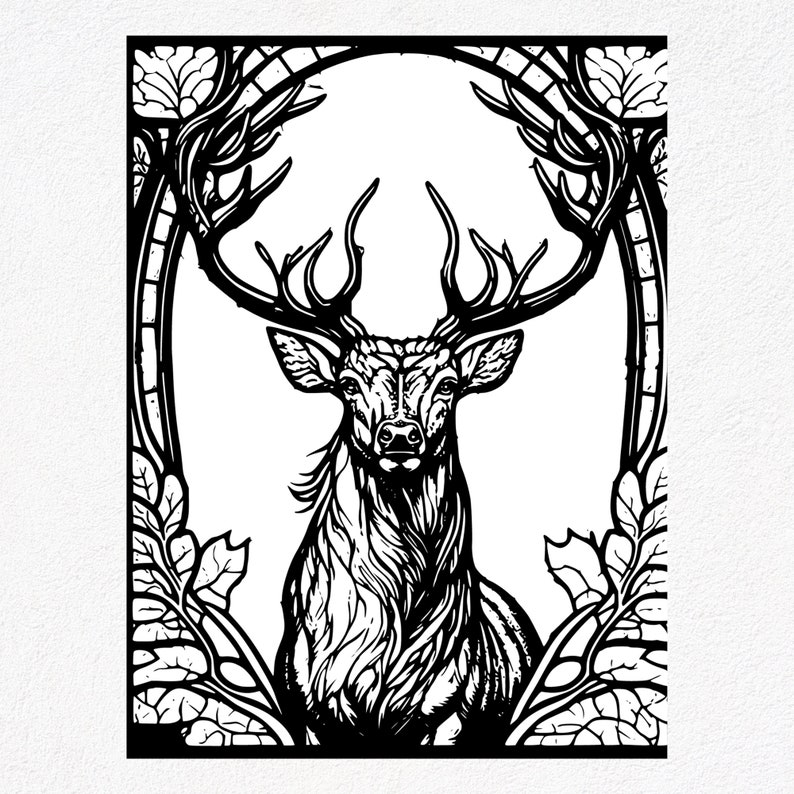 33 Stag Coloring Pages for Adults & Teens, Printable Deer Art, Wildlife ...