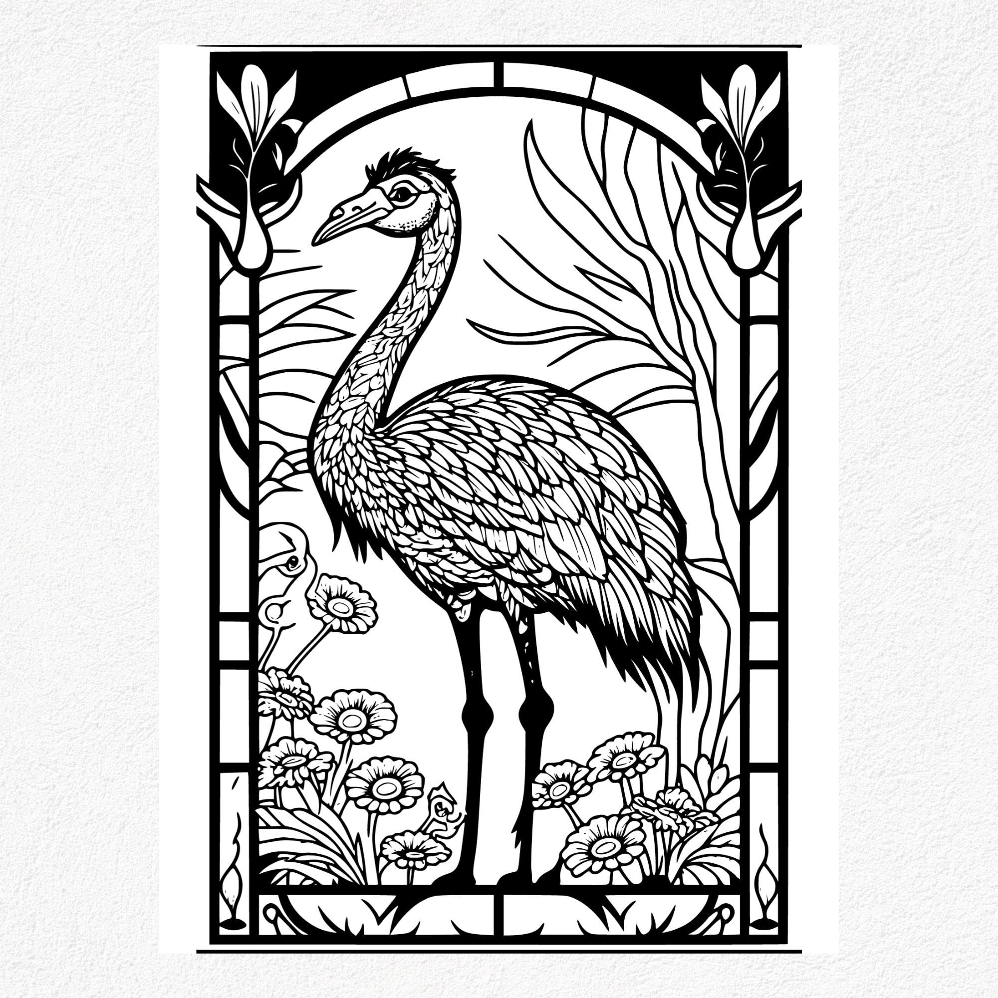 36 Ostrich Coloring Pages Printable Ostrich Coloring Sheets - Etsy
