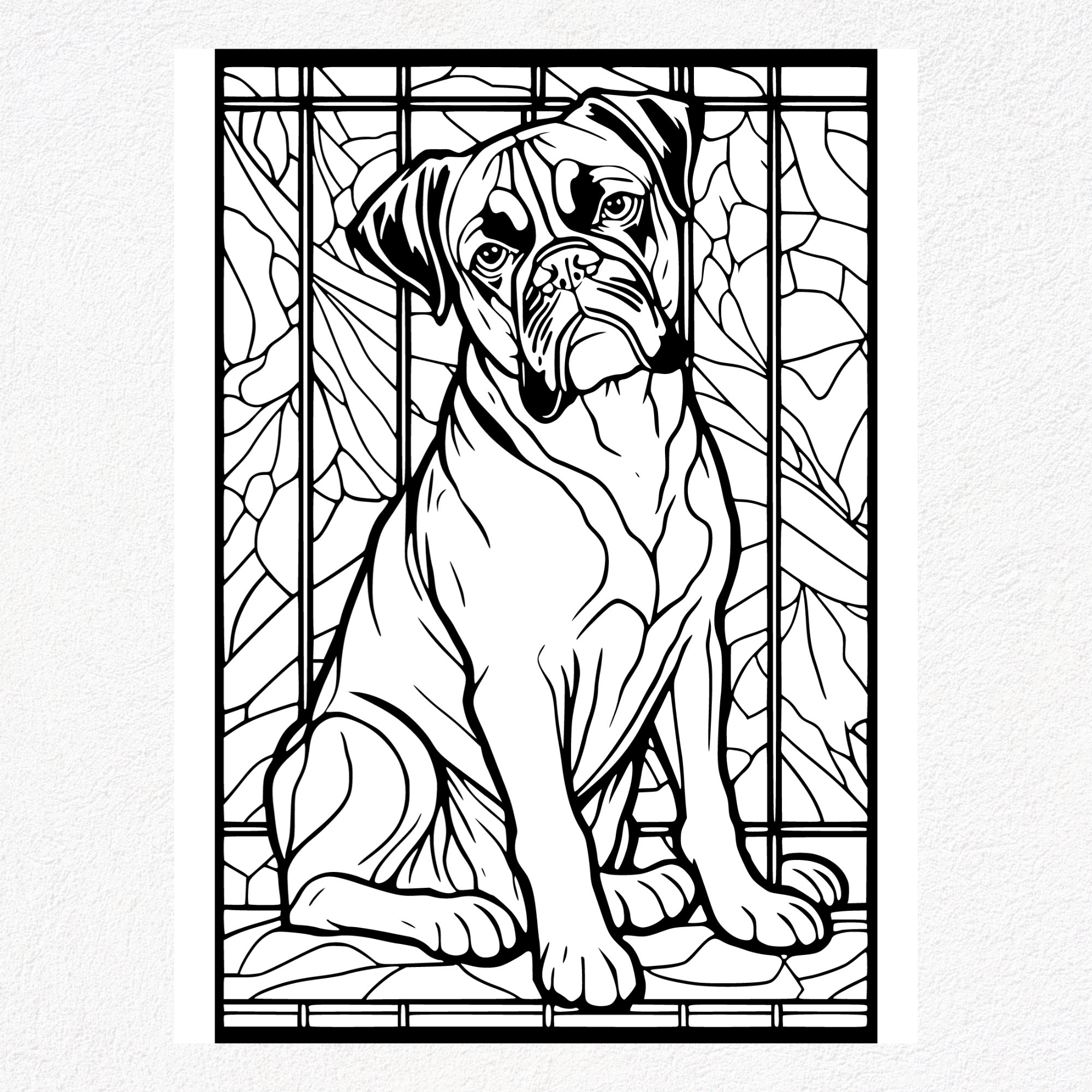 30 Boxer Dog Coloring Pages 30 Instant Downloadable Designs for Dog ...