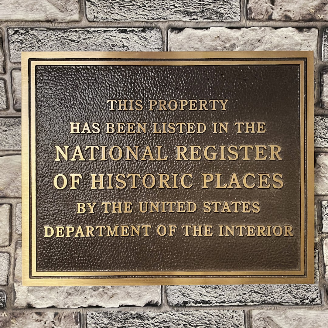 Solid Bronze Standard National Register Plaque - Etsy