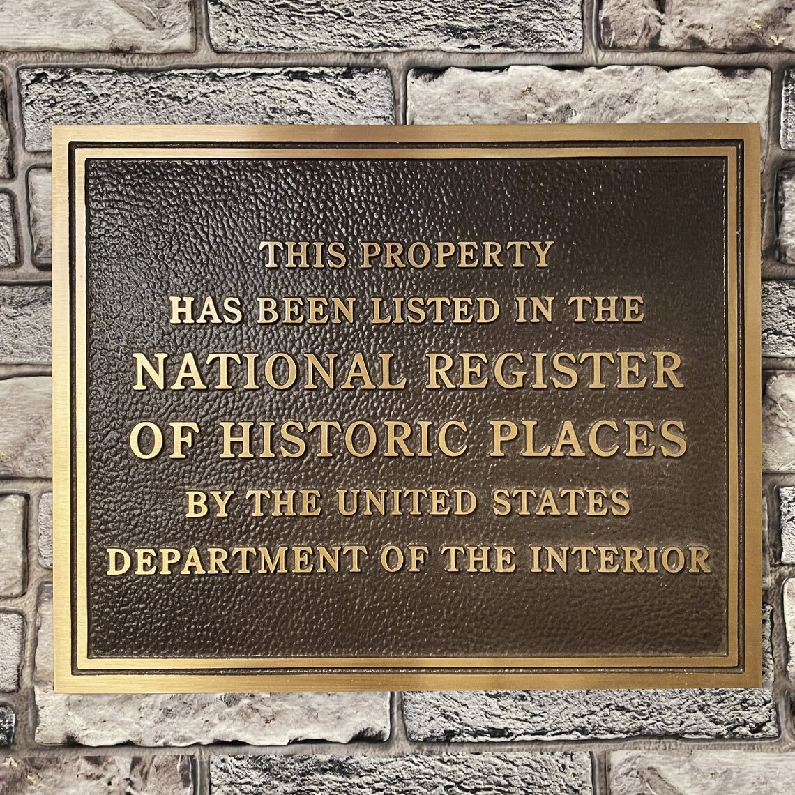 Solid Bronze Standard National Register Plaque - Etsy