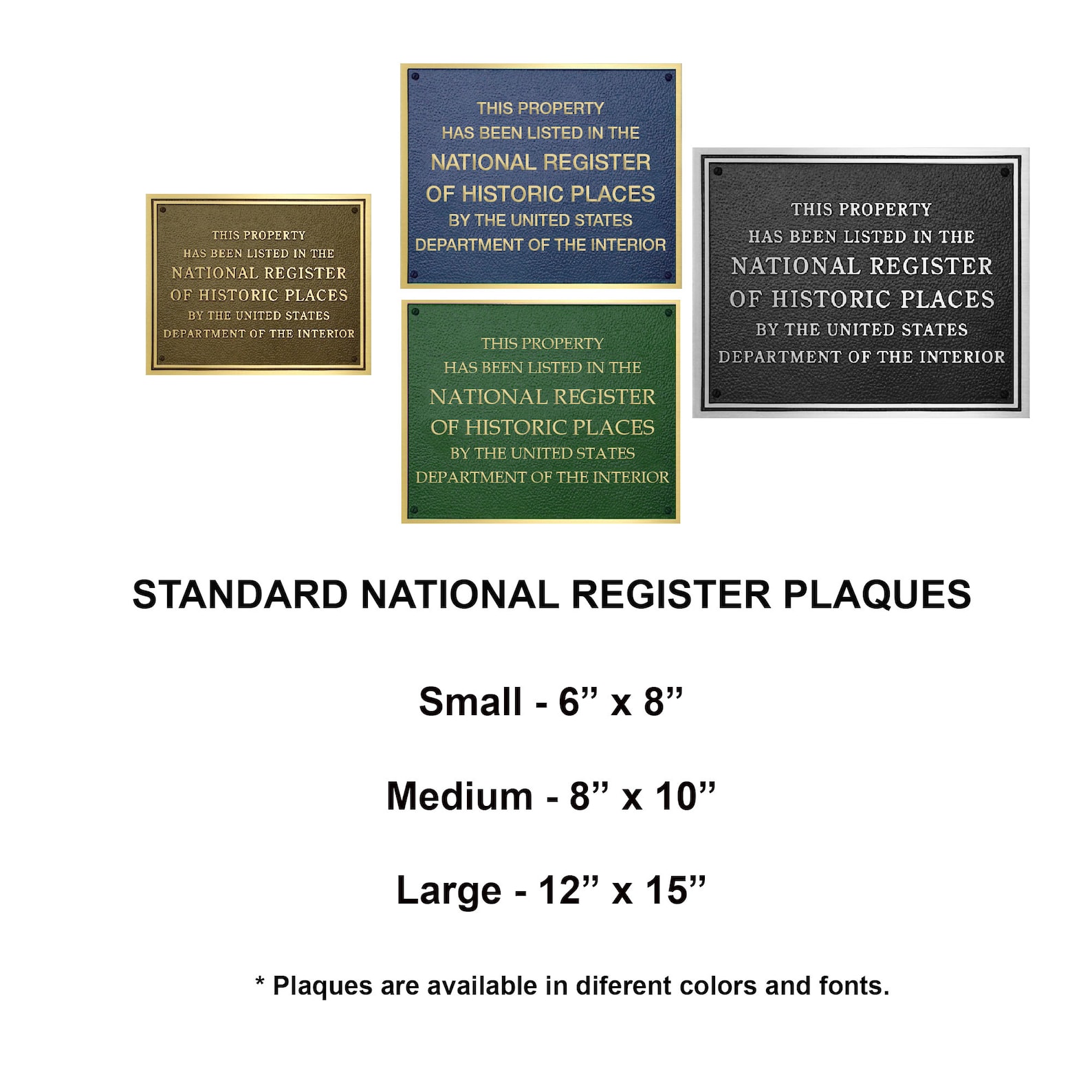 Solid Bronze Standard National Register Plaque - Etsy
