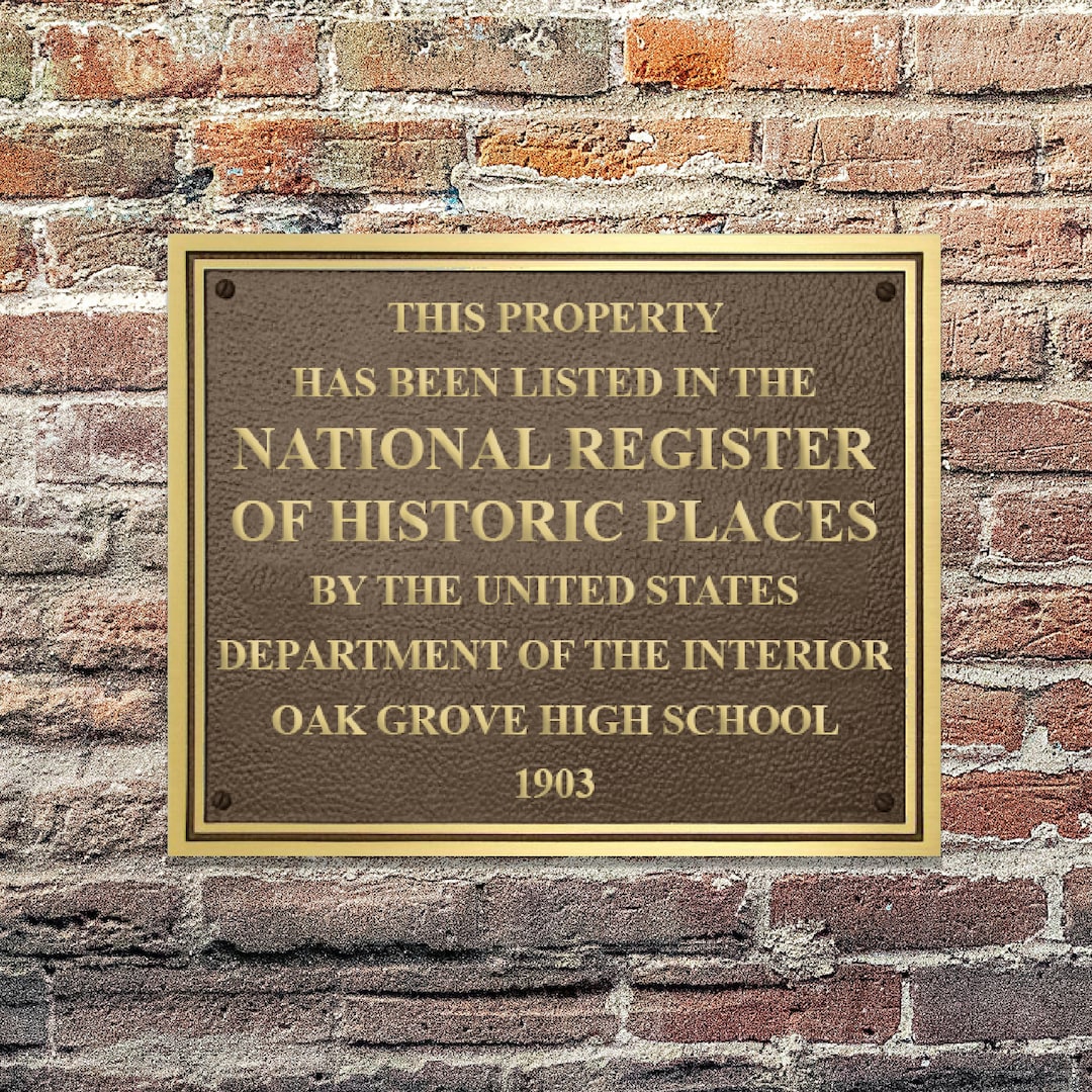 Solid Bronze Custom National Register Plaque - Etsy