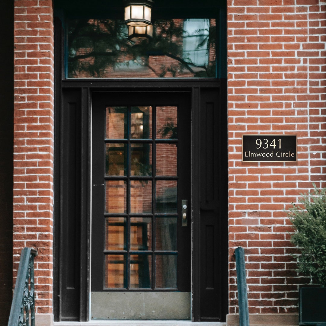 Solid Bronze Traditional Rectangle Custom Address Plaque - Etsy