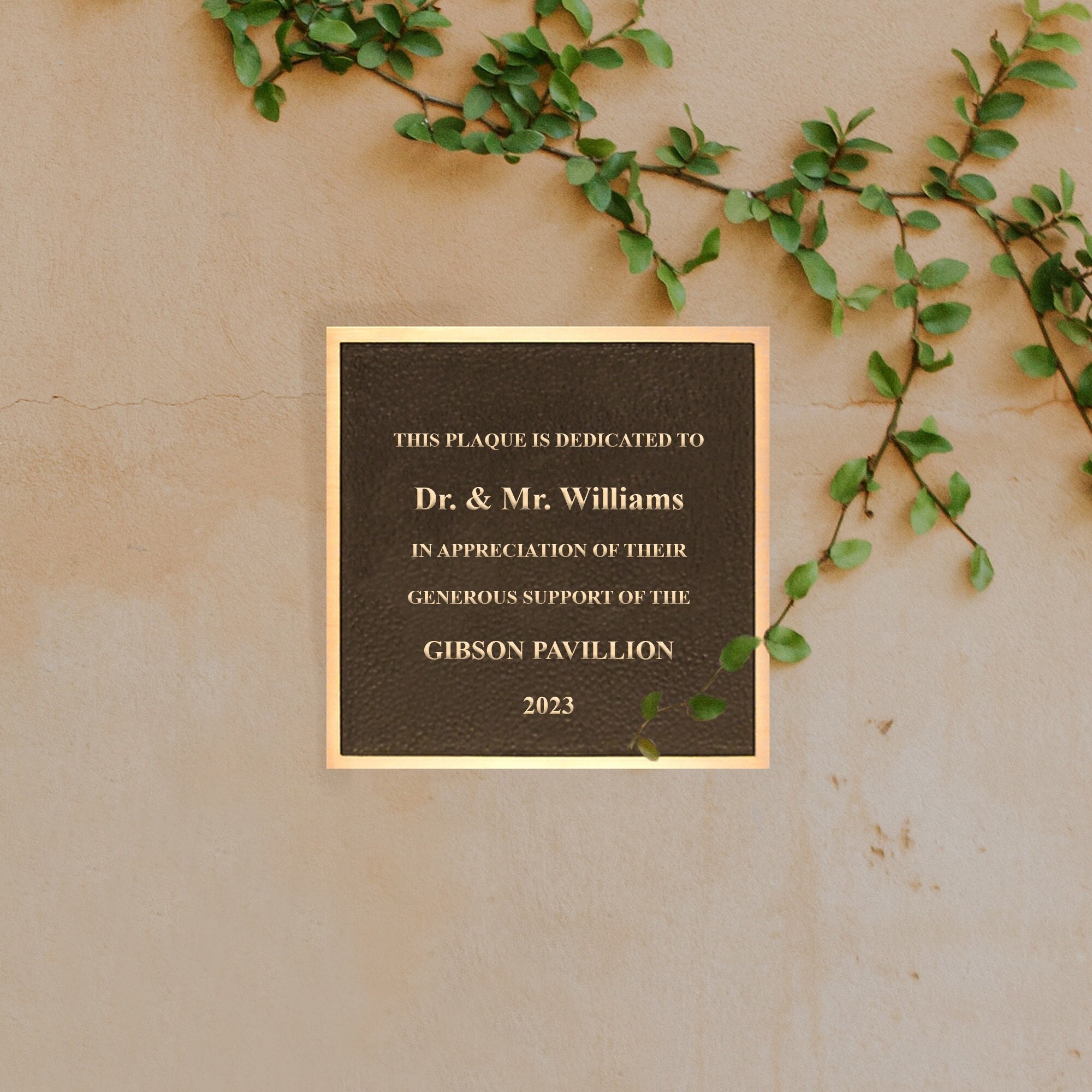 Solid Bronze Custom Memorial Plaque - Etsy