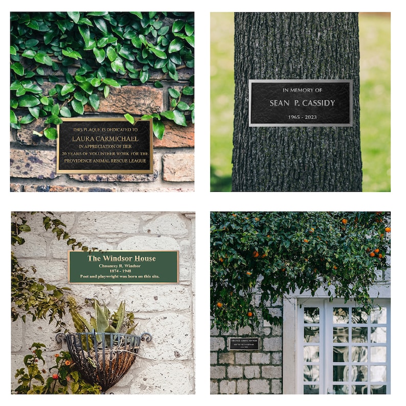 Solid Bronze Custom Memorial Plaque - Etsy