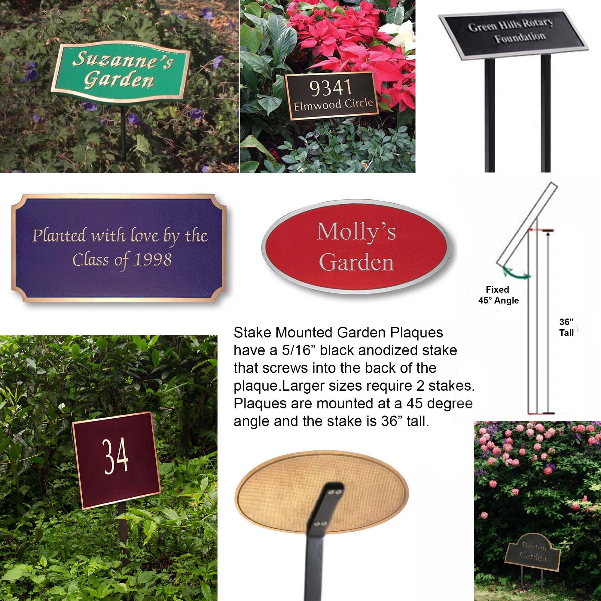 Stately Arch Custom Plaque With Garden Stake - Etsy