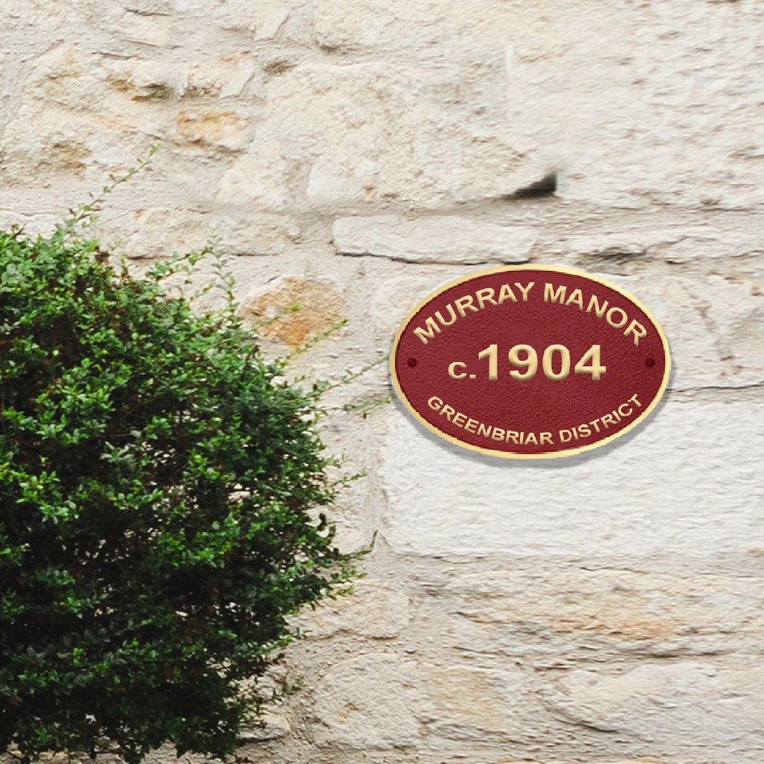 Solid Bronze Custom National Register Plaque Oval - Etsy