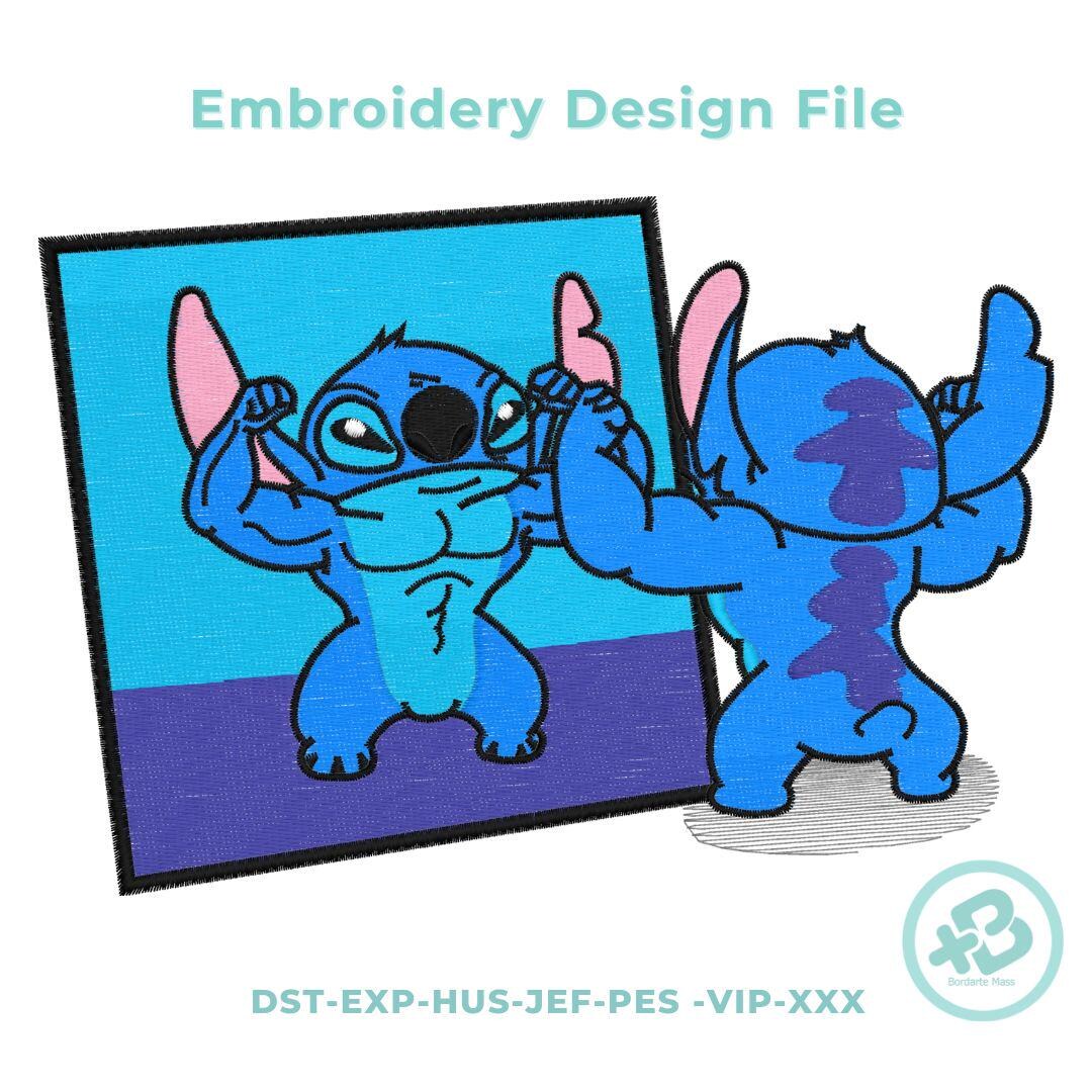 Stitch Muscle Musculoso Gym Pattern, Embroidery Machine Design,,various ...