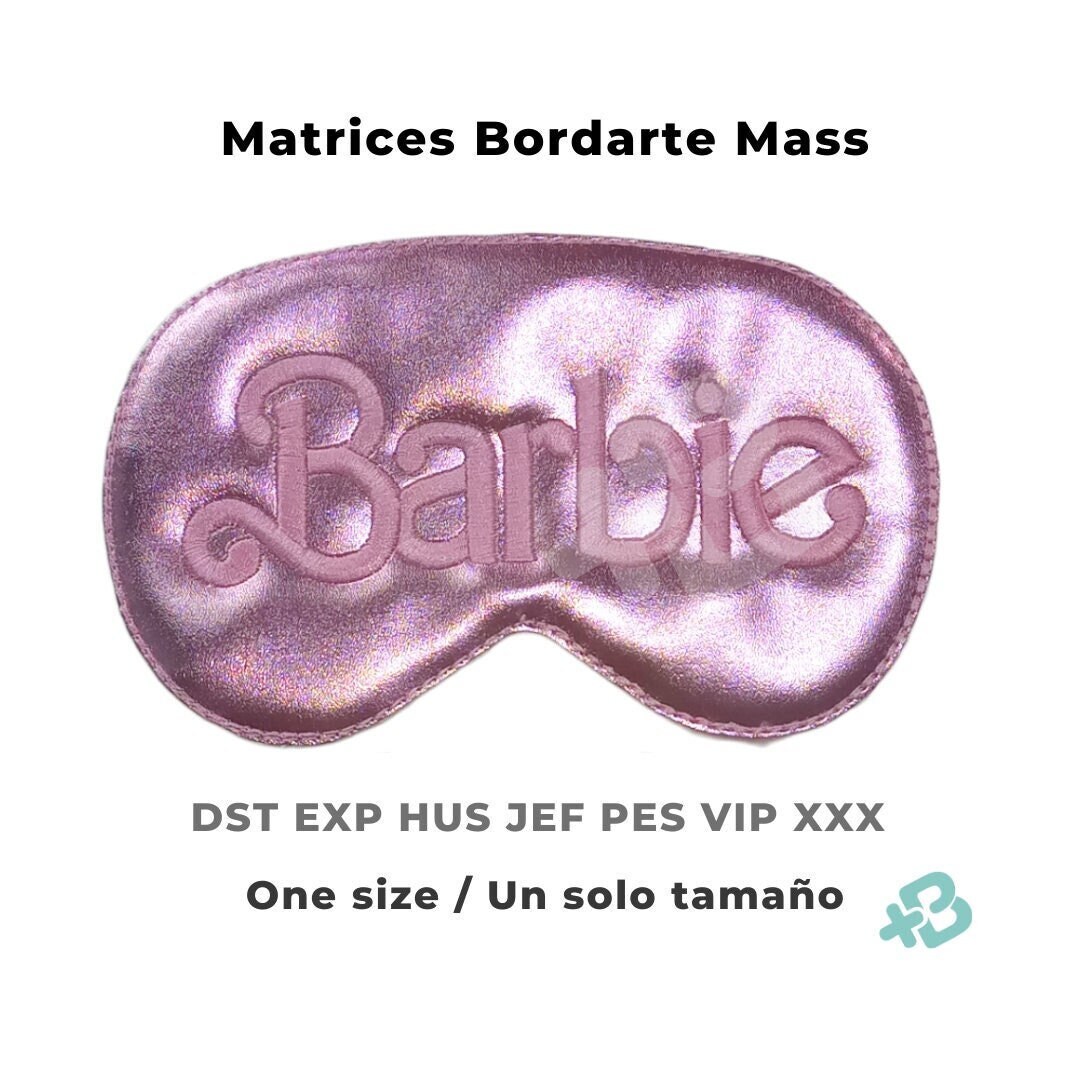 Barb Pink Doll Sleep Mask Embroidery Design, Embroidery Machine ...